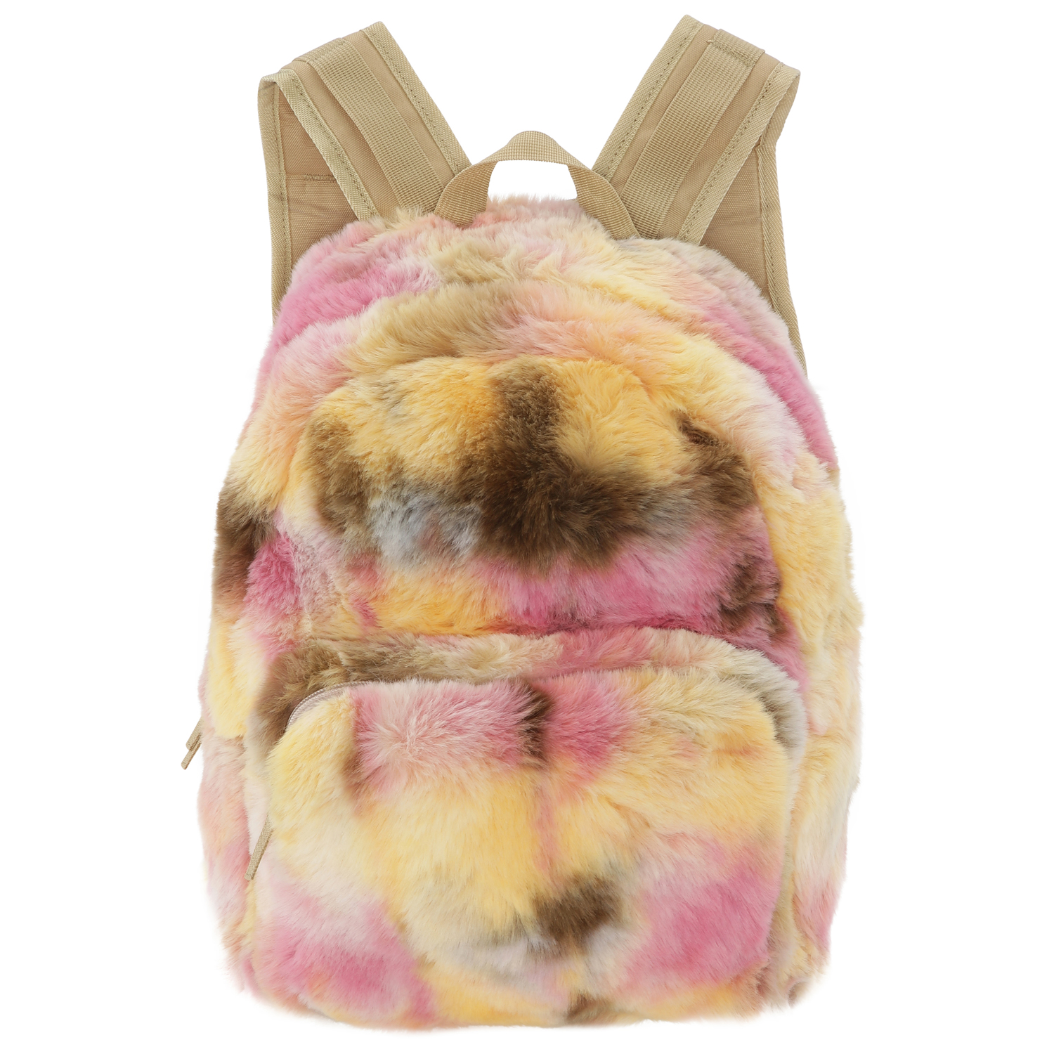 Furry Backpack - Pinkish Dye - Multifärgad pälsryggsäck. - Molo