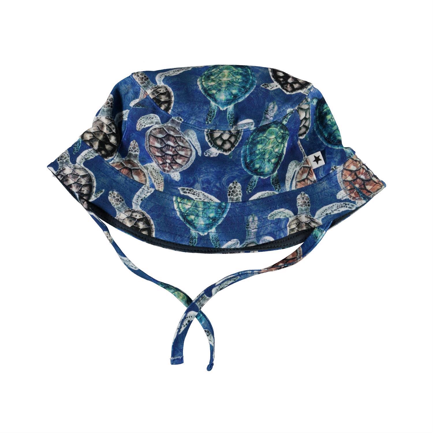 Nomly - Mini Turtles - Blue bucket hat with turtles - Molo