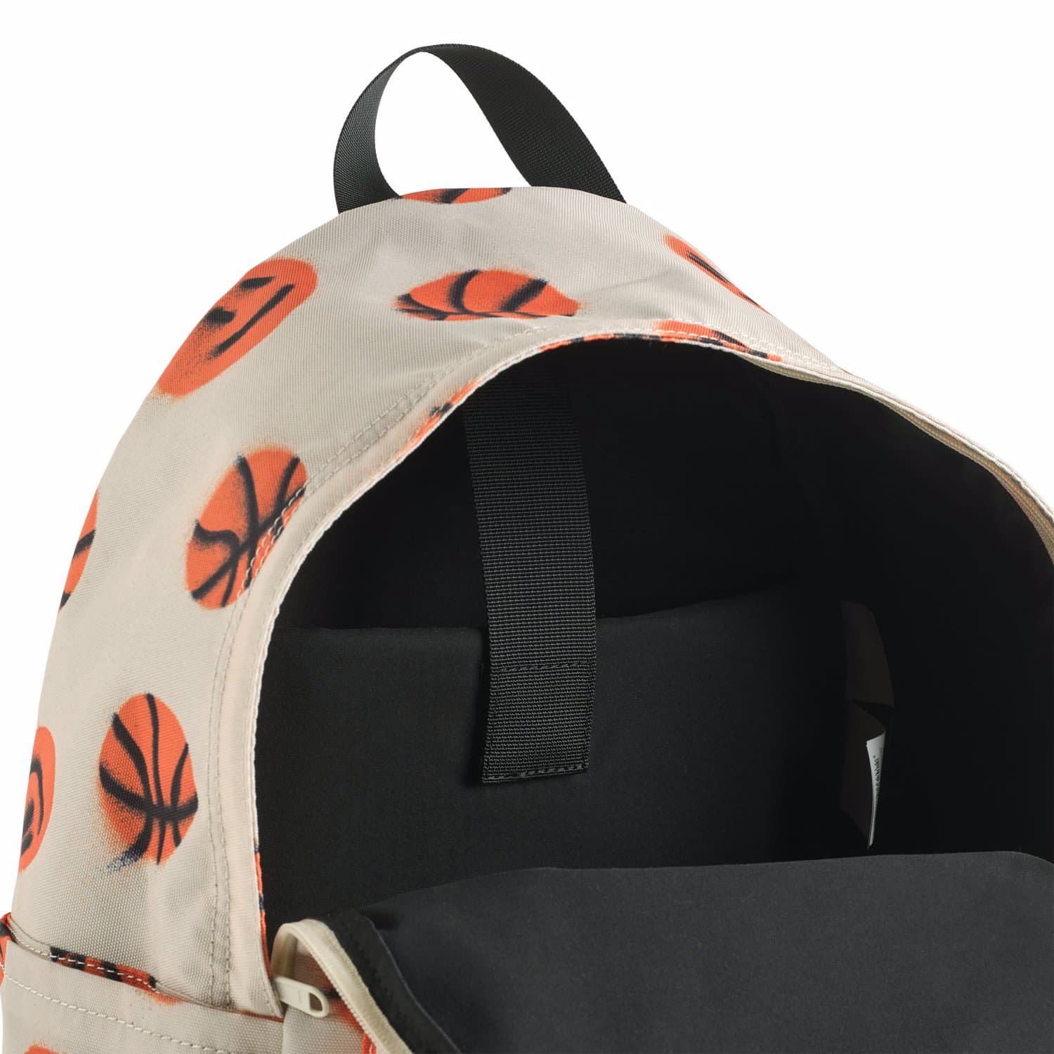 Backpack Mio - Basketballs - Beige backpack for children with a ...