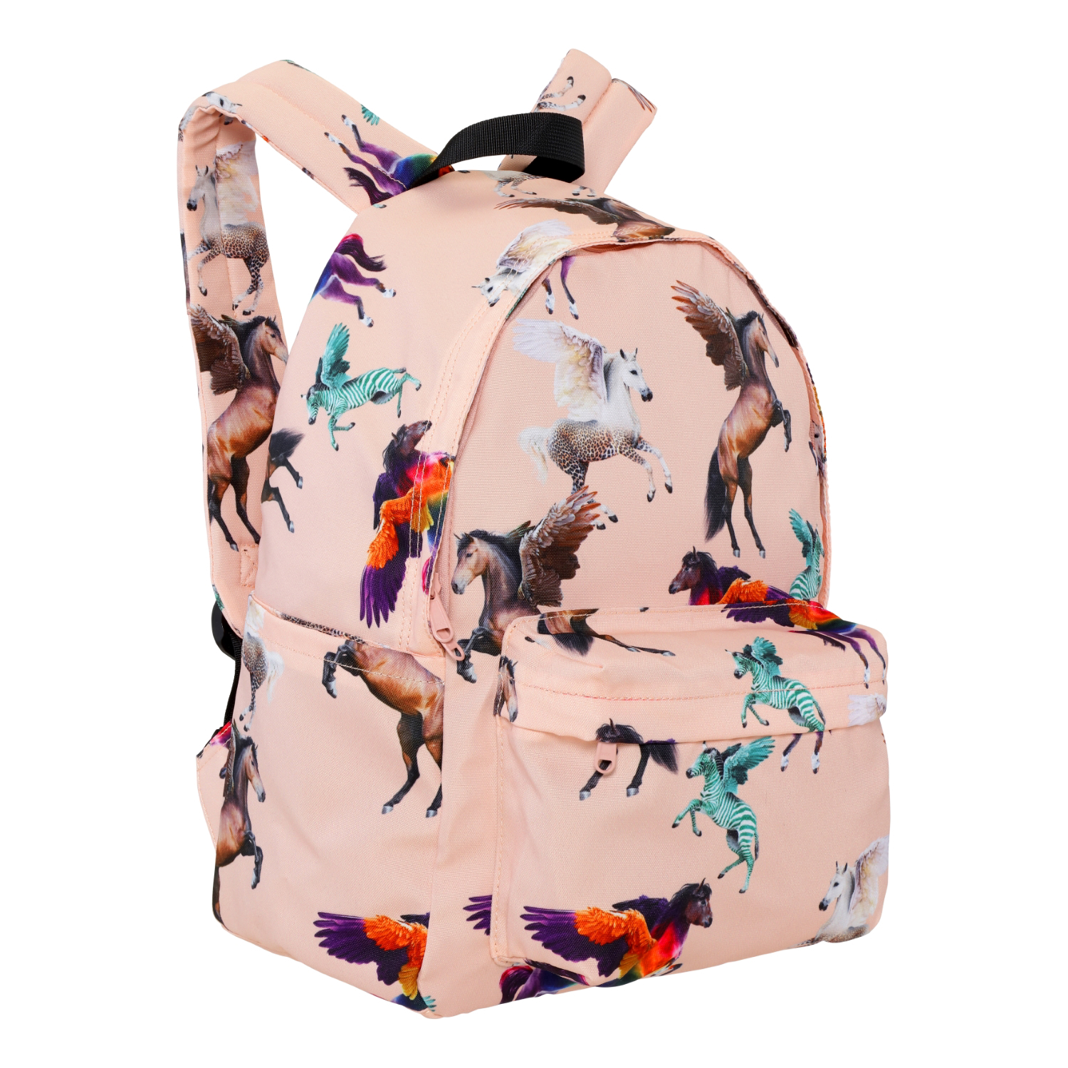 Backpack Mio - Flying Pegasus - Spacious pink backpack with Pegasus ...