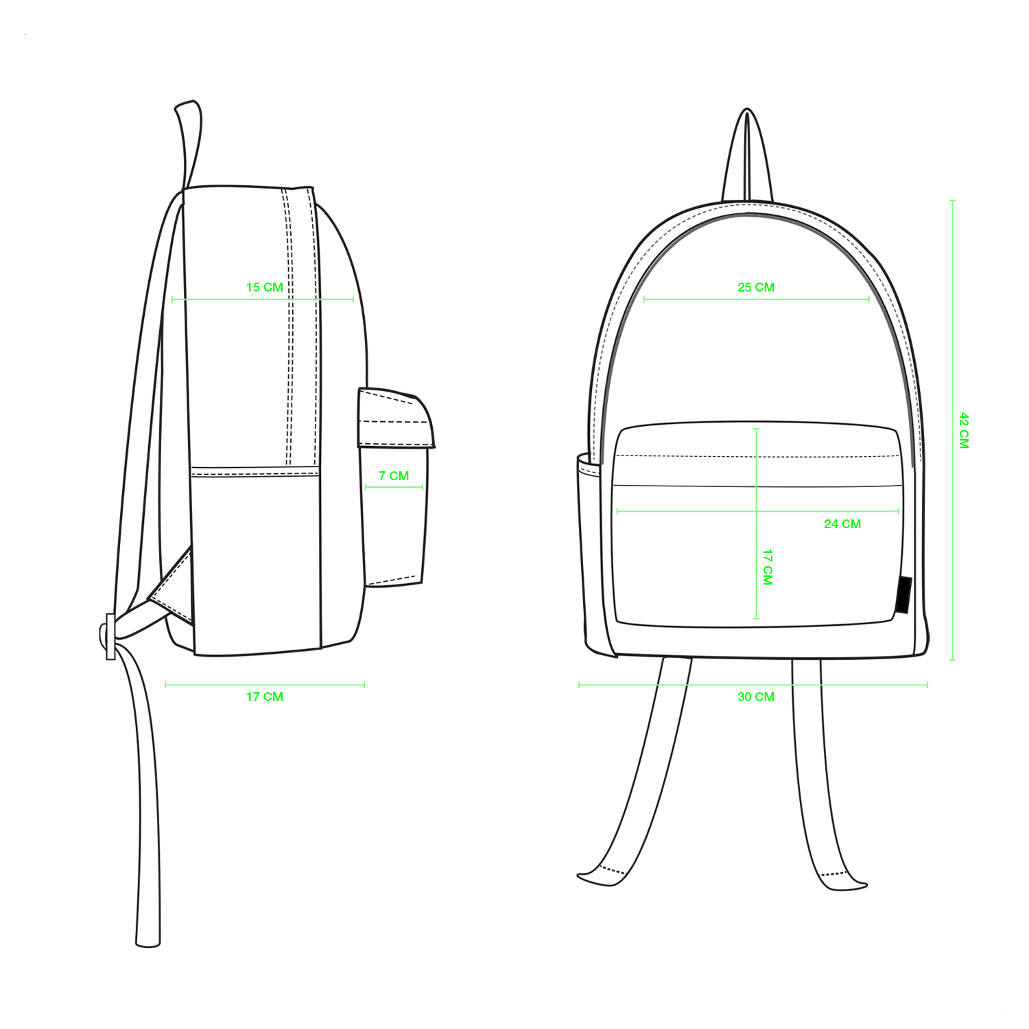 Backpack Mio - Peace Smile - Off-white rucksack with peace sign - Molo