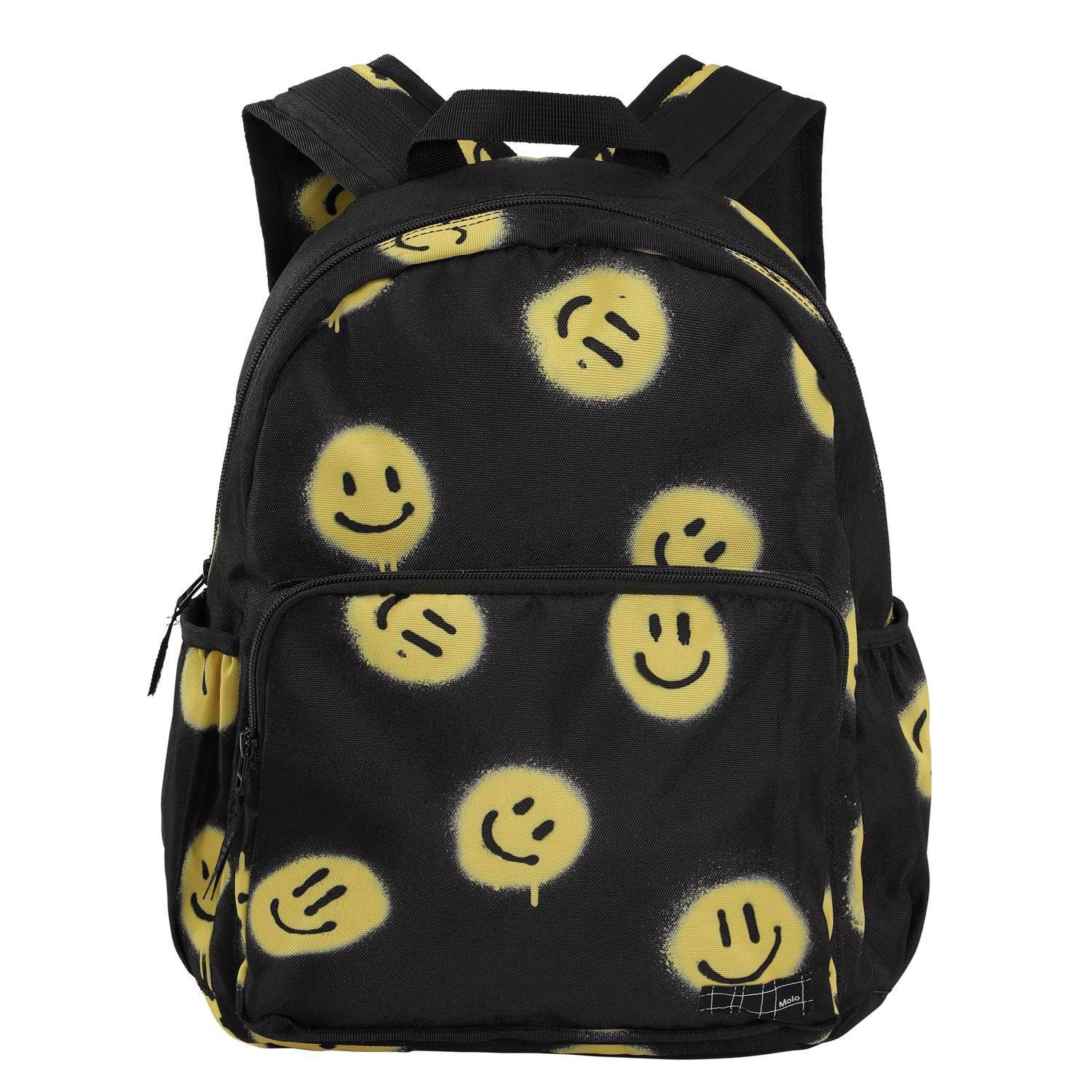 Big Backpack - Smiles - School backpack with spray paint smiley face - Molo