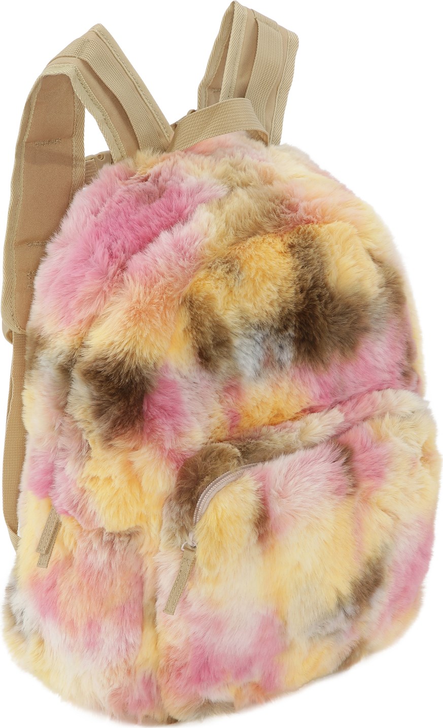 Furry Backpack - Pinkish Dye - Multi-coloured faux fur backpack - Molo