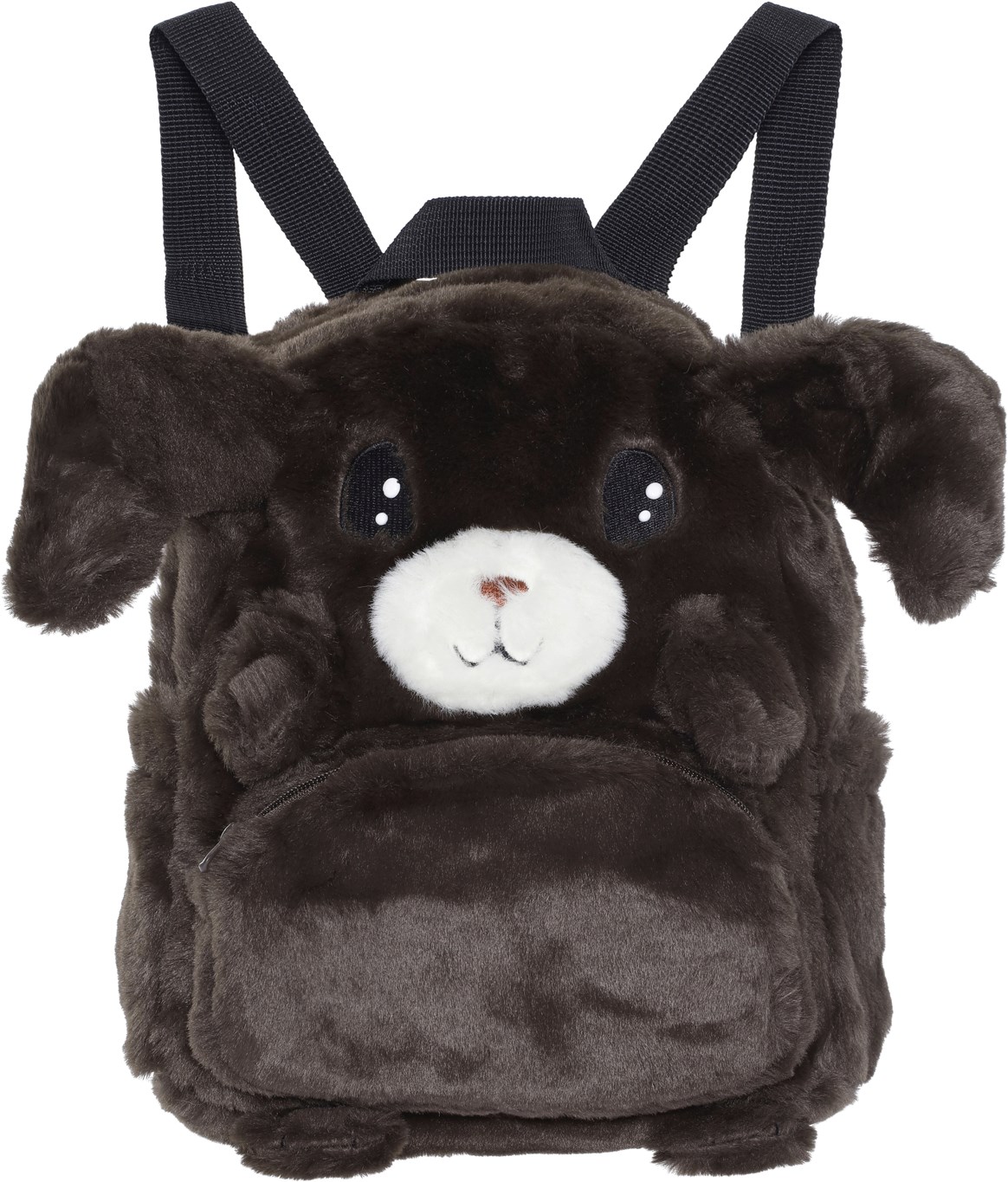 Furry Bag - Deep Oak - Furry backpack with rabbit motif - Molo