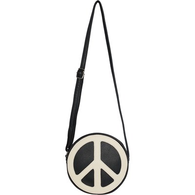 Peace Bag - Black - Black peace sign shoulder bag - Molo