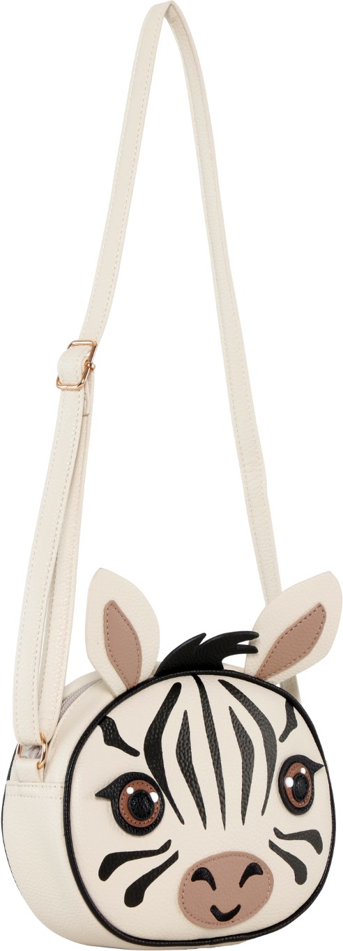 Zebra Bag - Sea Shell - Black and white zebra motif bag with adjustable ...