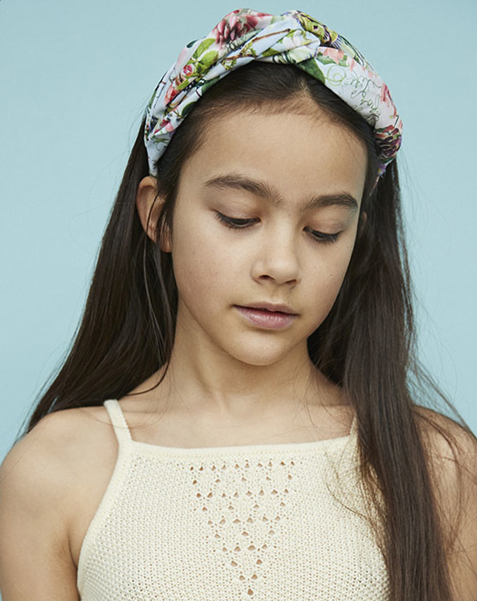 Hairband - Passion For Life - Light blue hair band with floral print - Molo