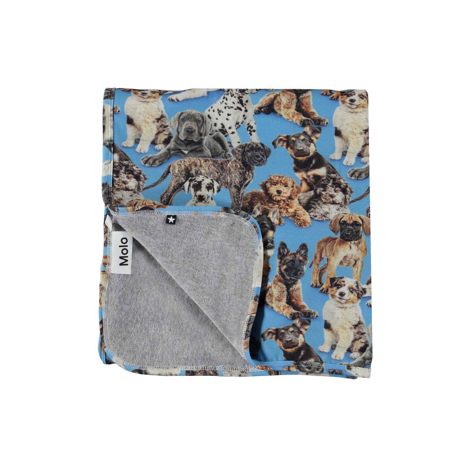 Now - Pups - Baby blanket wrap towel puppies - Molo