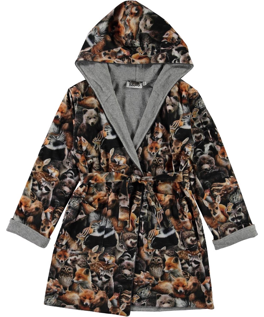 Way - Forest Animals - Organic bathrobe in animal print - Molo