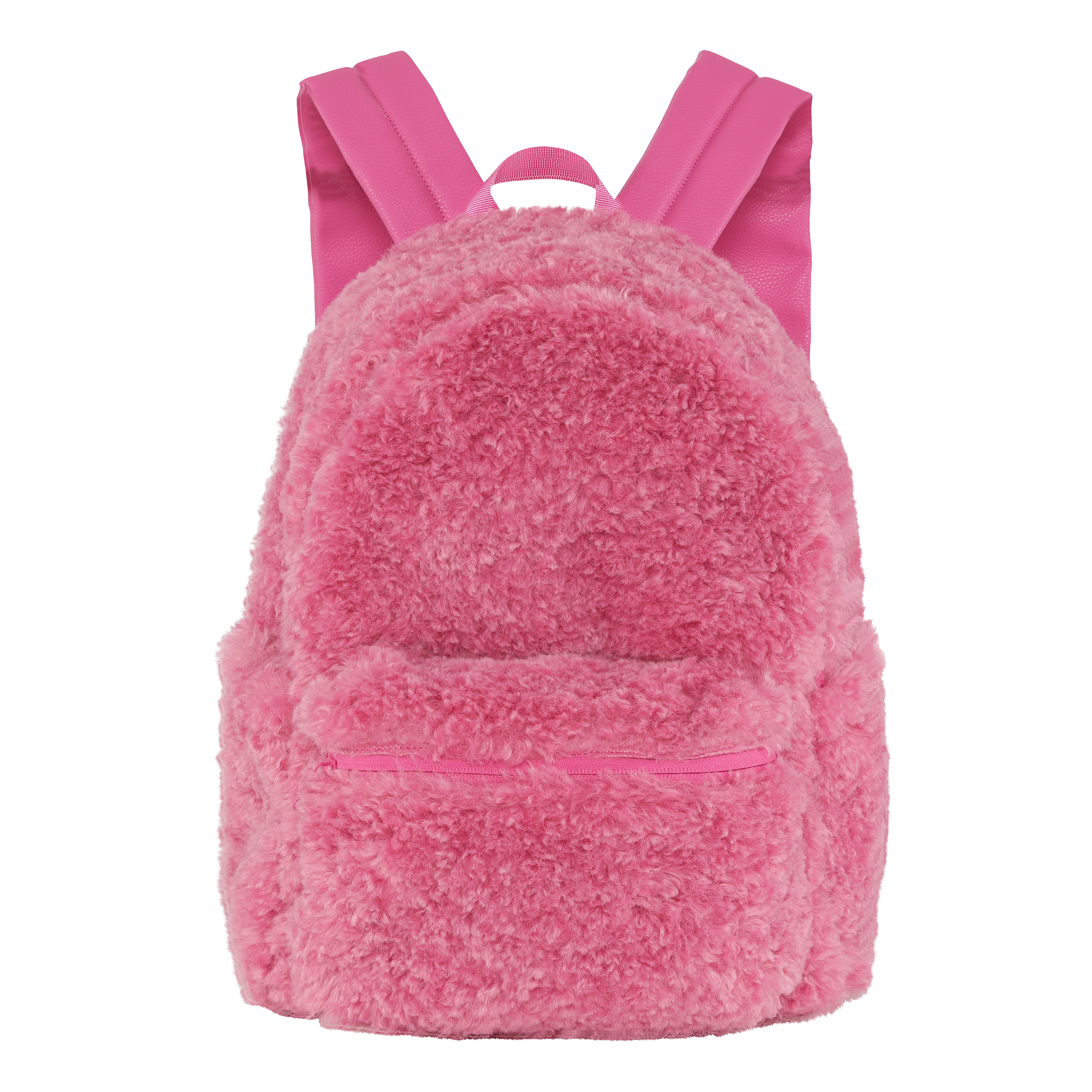 Backpack Mio - Soft Pink Magic - Perlset pink rygsæk i blødt faux fur ...
