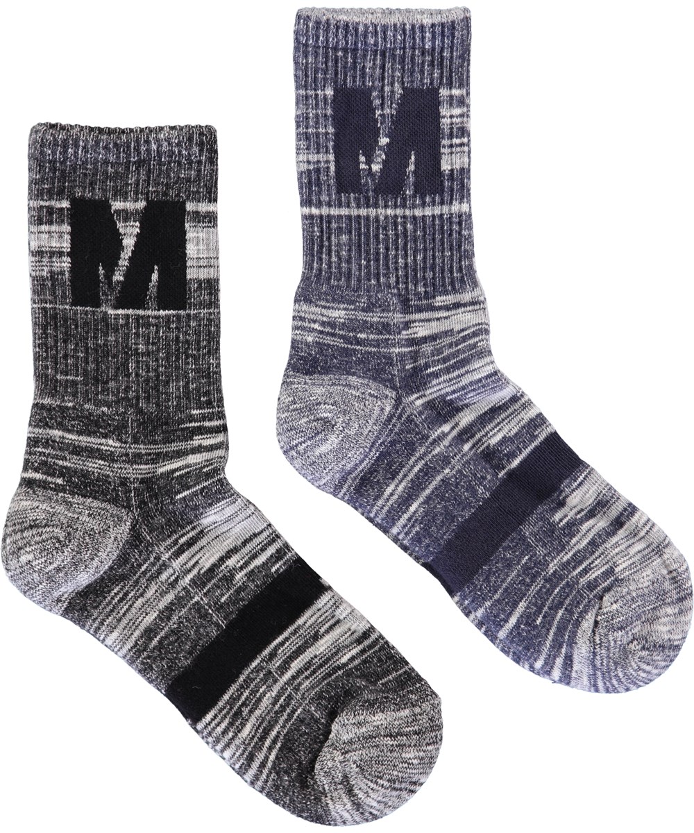 Nevin - N_Y_ Blue - Melange socks - Molo