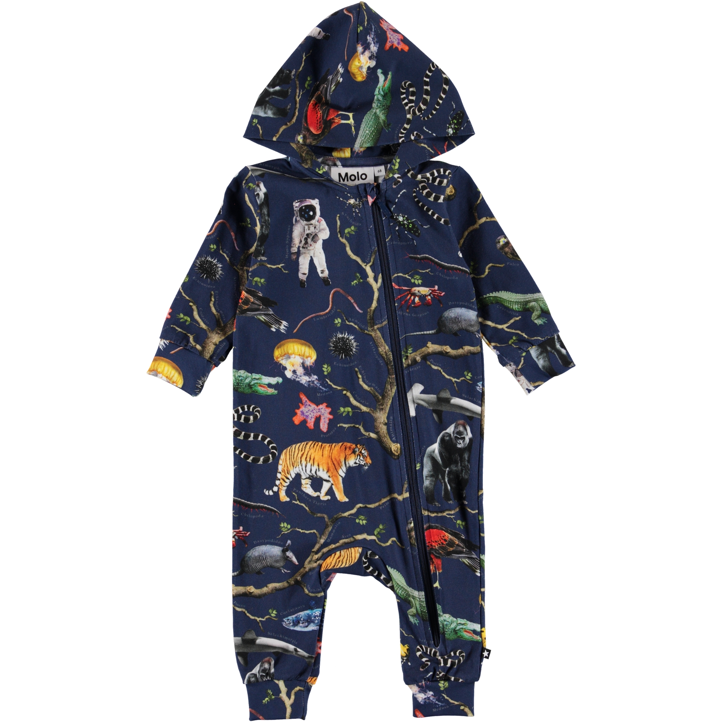 Fowo - Tree Of Life - Organic baby romper with hood - Molo