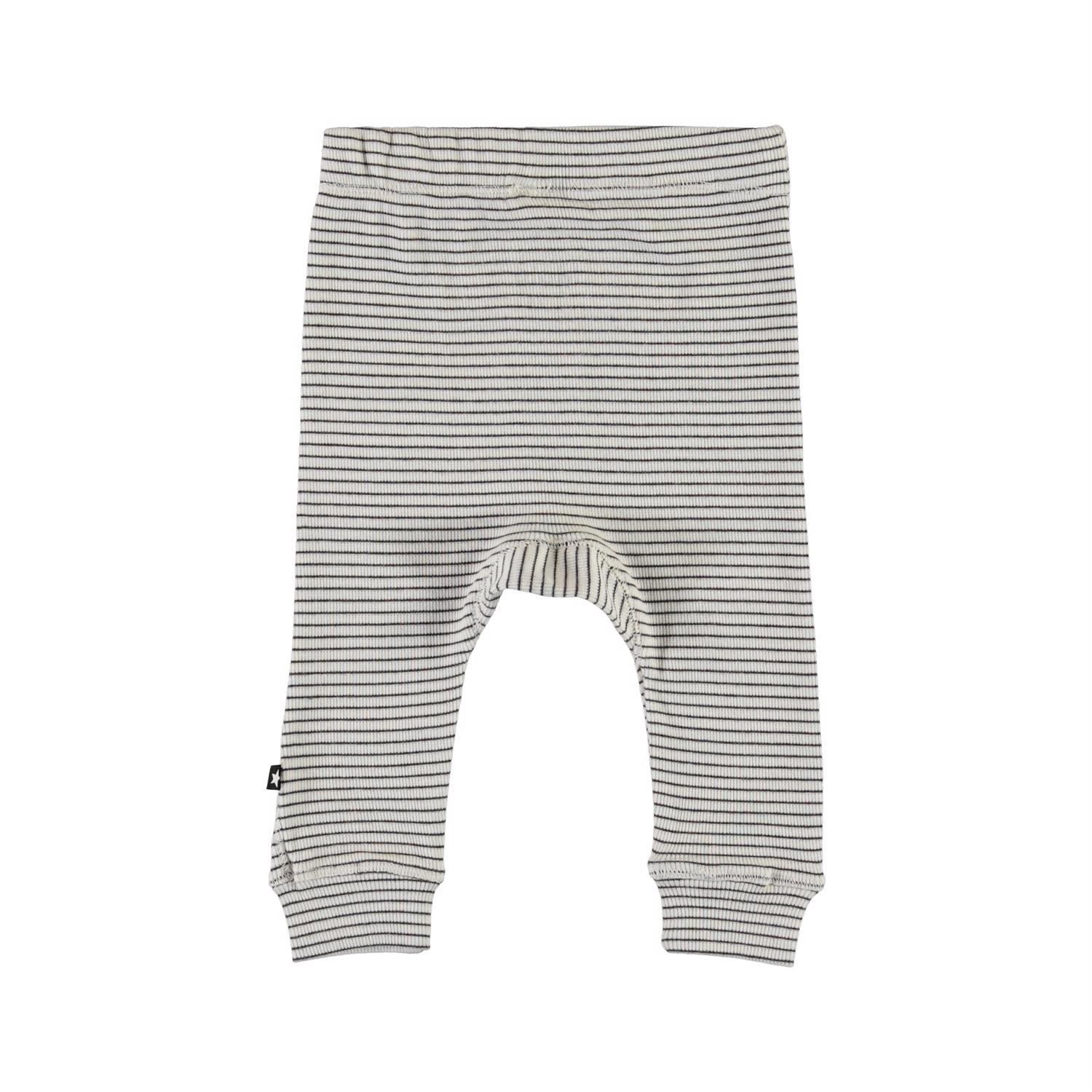 Seb - White Brown Stripe - Stribede baby bukser i brun - Molo