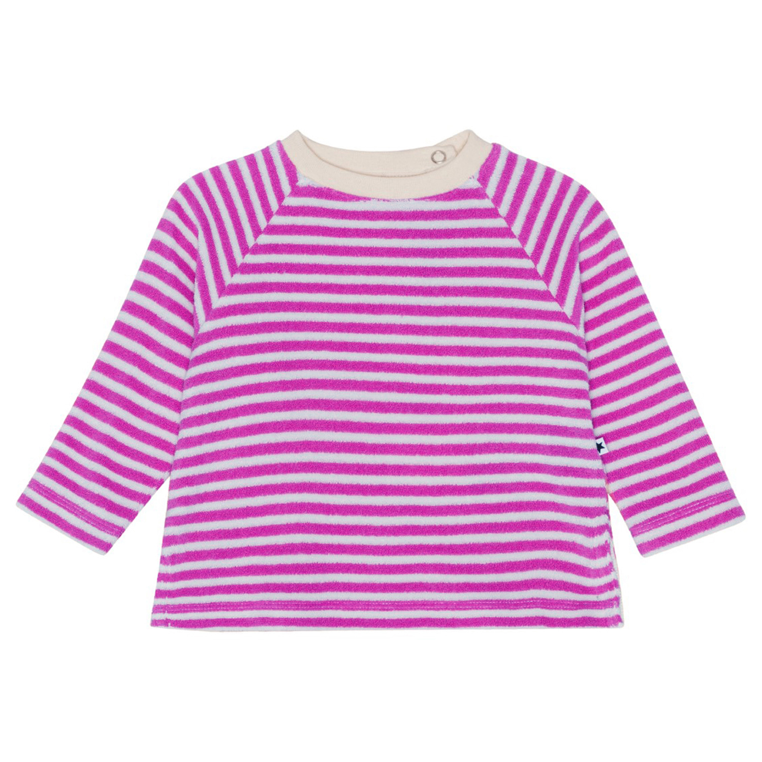 Dora - Purple Shell Stripe - Long sleeve, striped pink and off-white ...