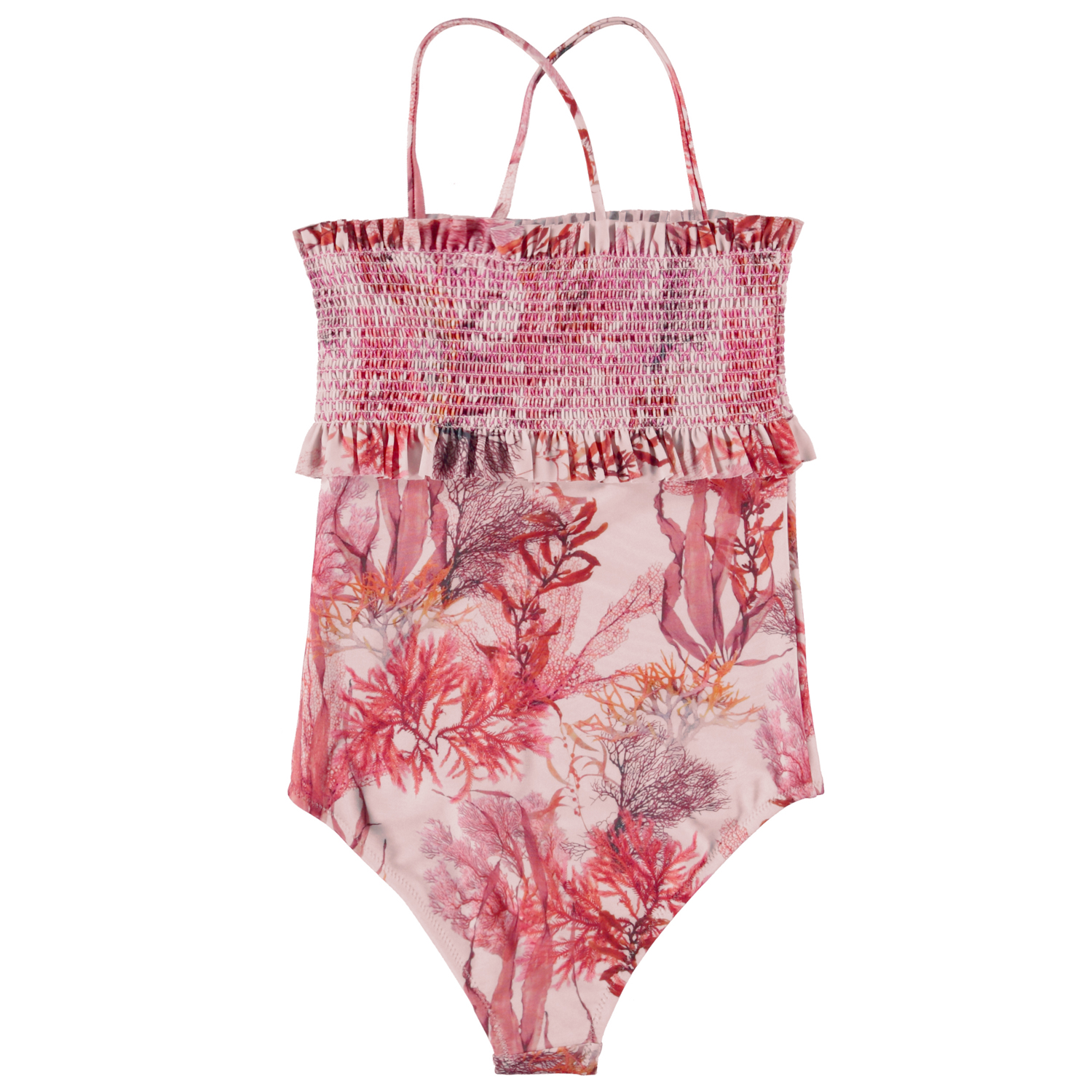 Nairobi - Coral Flower - Lichtroze badpak met print van zeeplanten - Molo