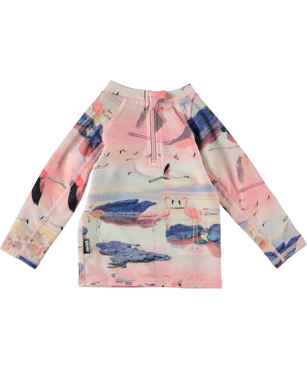Nemo - Flamingo - Baby UV zwemshirt met flamingo’s. - Molo