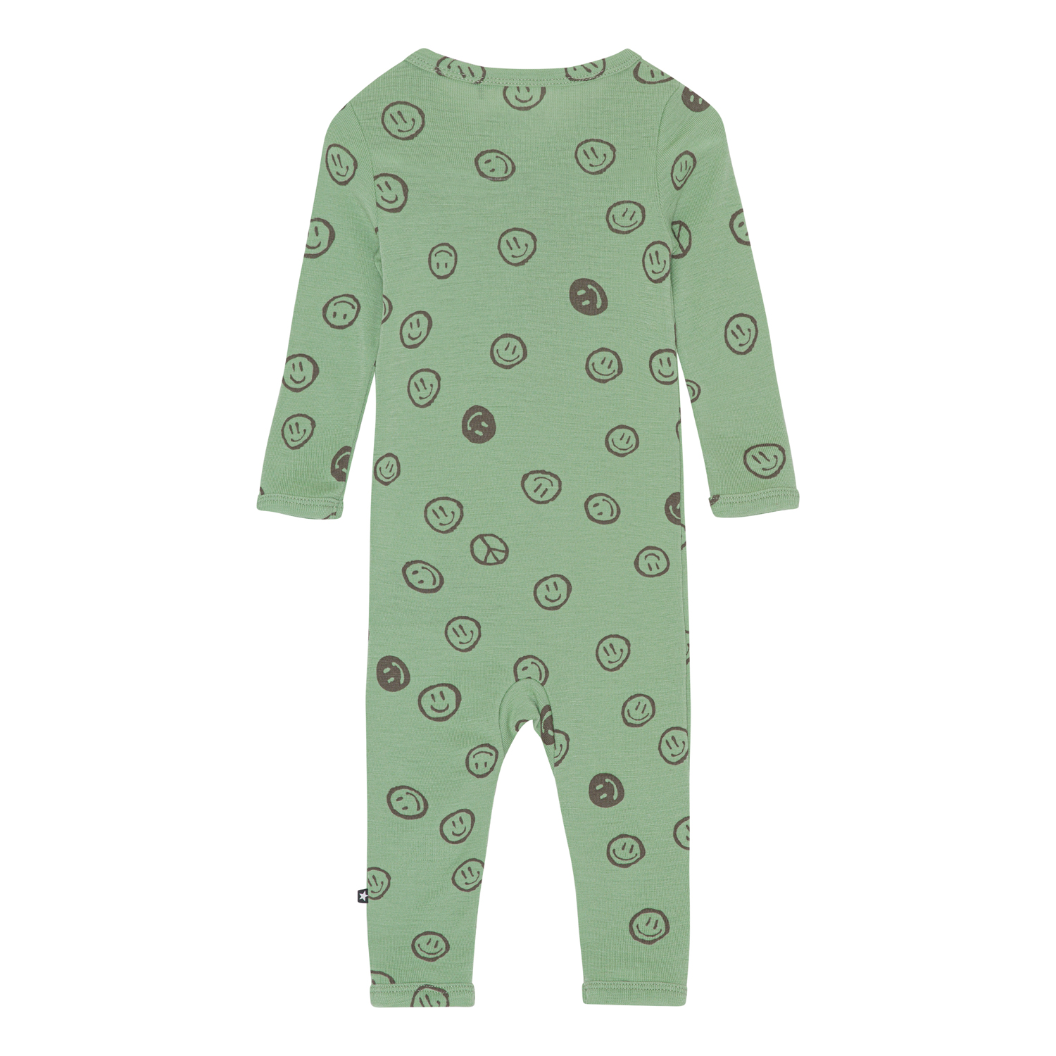 Fahari - Happy Moss - Green baby romper in Oeko-Tex Merino wool and in ...