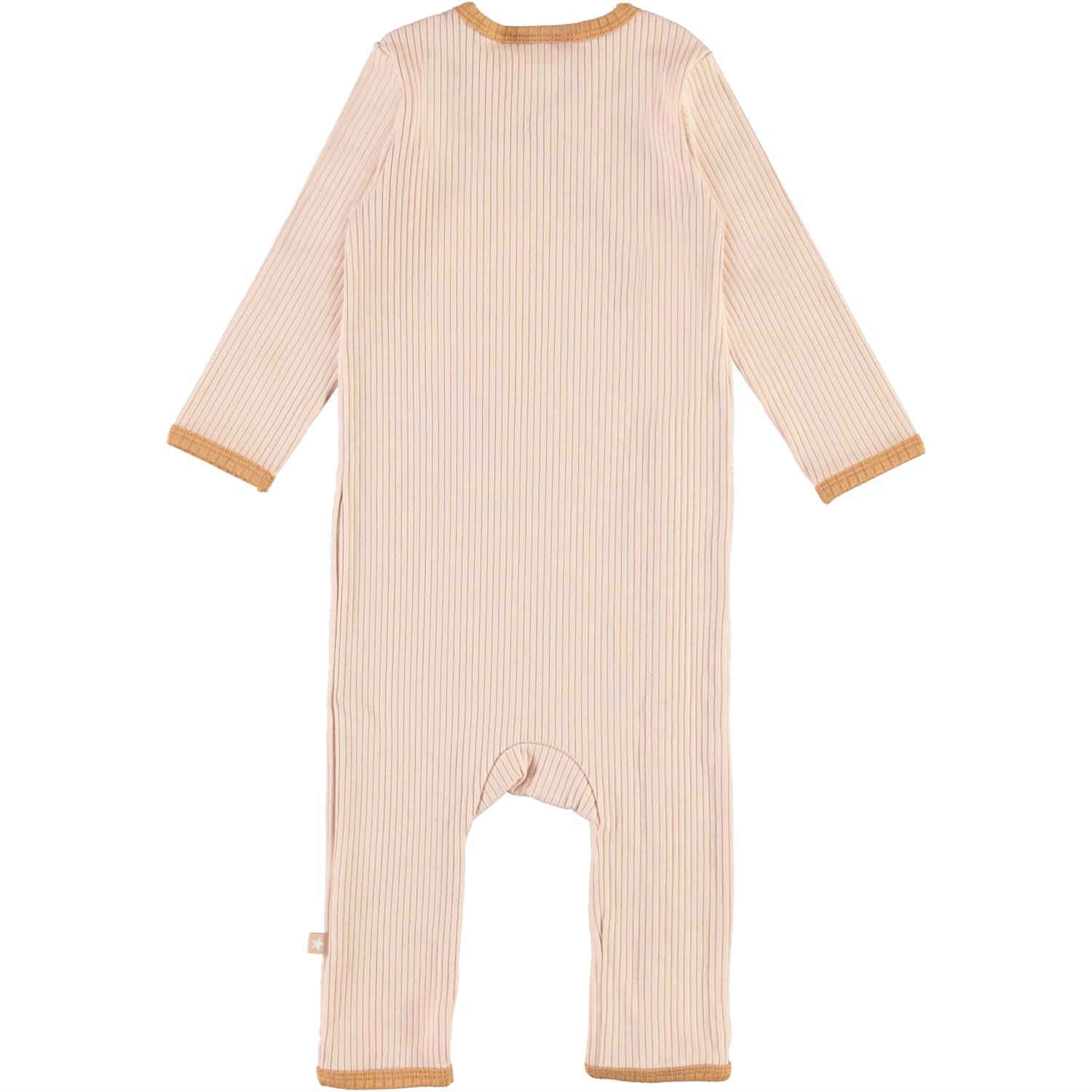 Fellow - Cameo Rose - Rose baby bodysuit with light brown edge tape - Molo