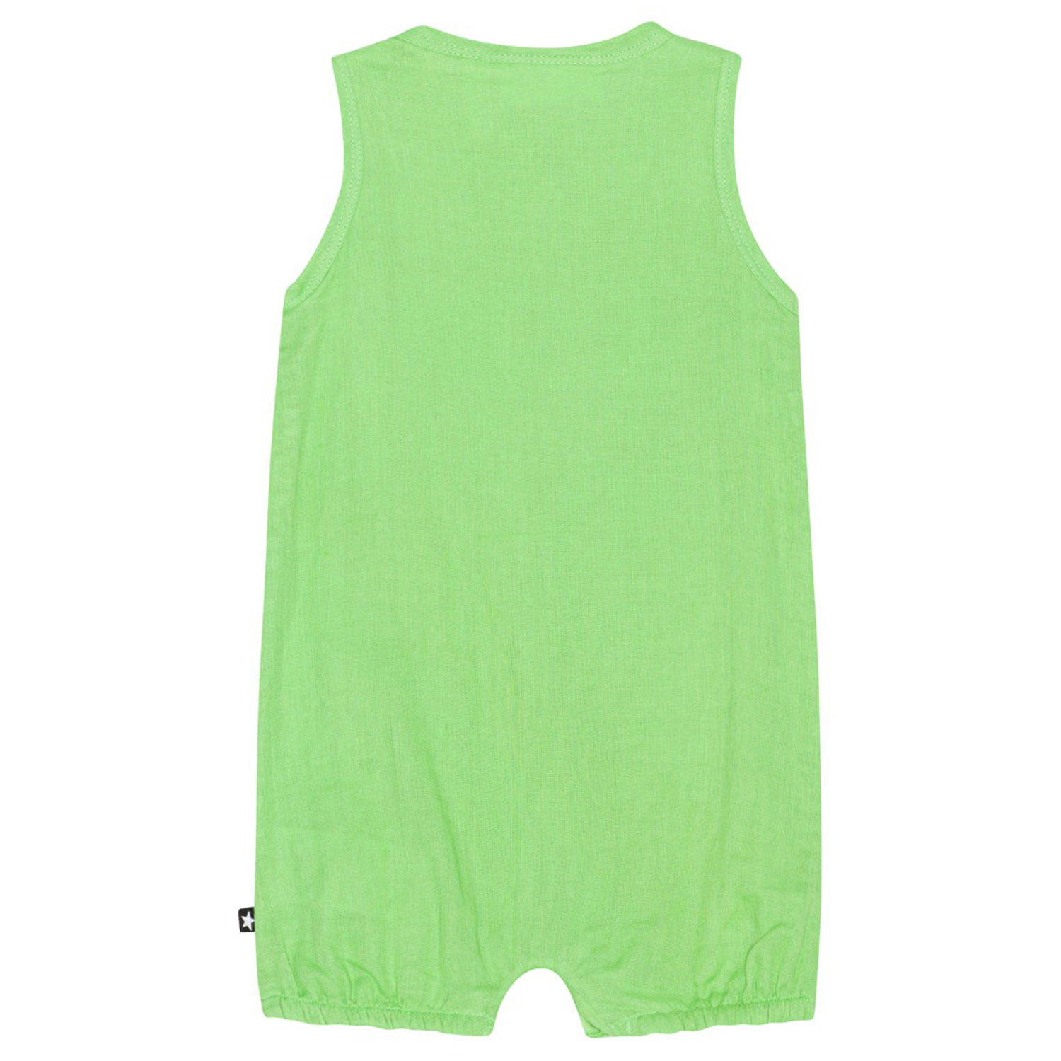 Forever - Grass Green - Light green baby romper in organic cotton with ...