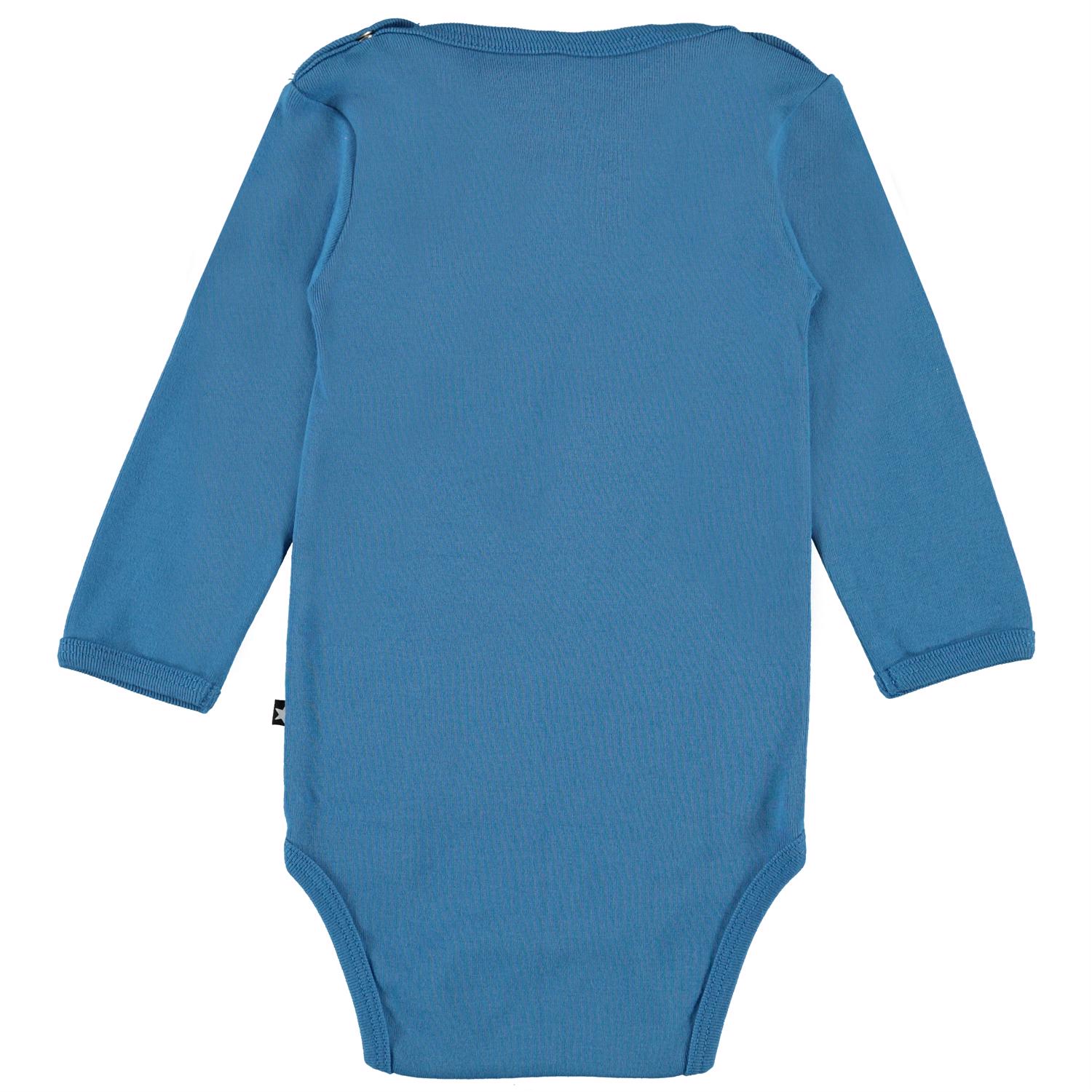 Foss - Aqua - Blauwe biologische rompertje met ster - Molo