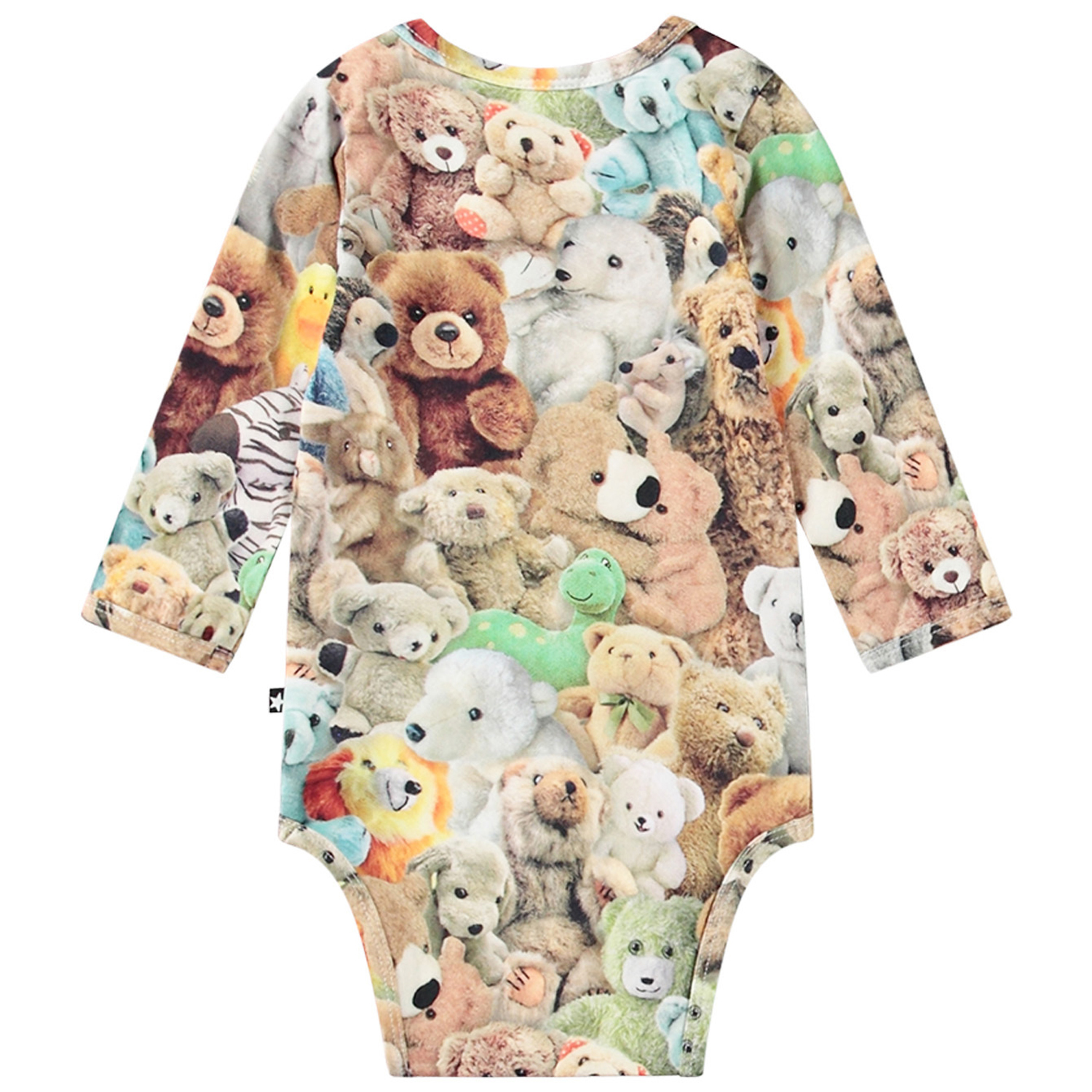 Foss - Teddy Friends - Multicoloured long-sleeved baby bodysuit made ...