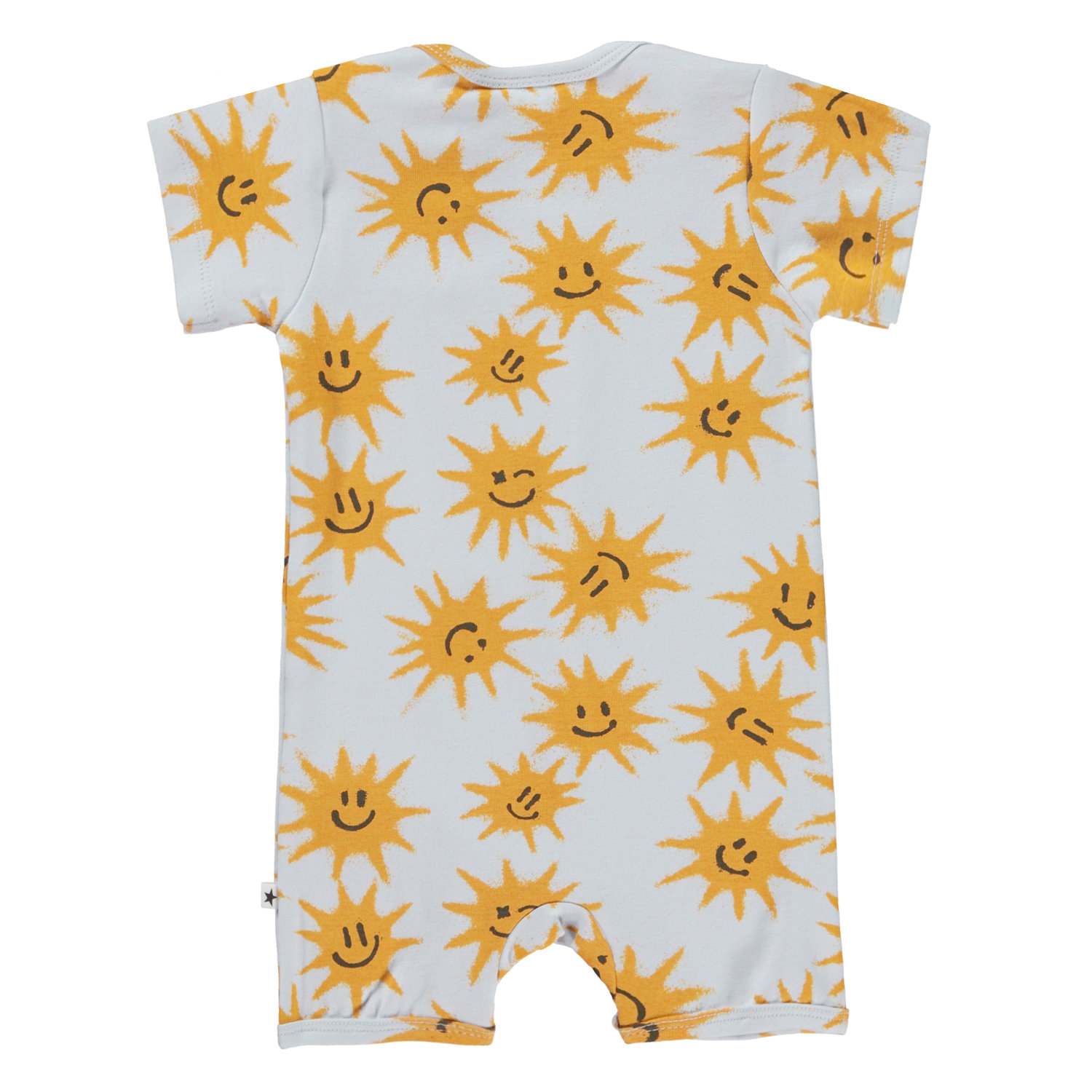 Free - Sunny Smiles - Lichtblauwe babypakje met print van zonnen - Molo