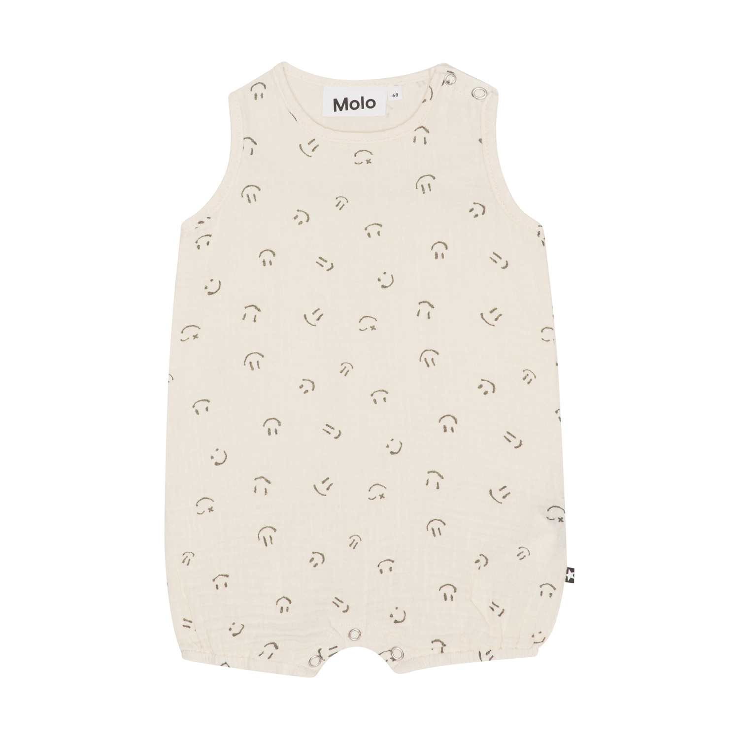 Forever - Happy Mini - Økologisk baby dragt med smiley print - Molo