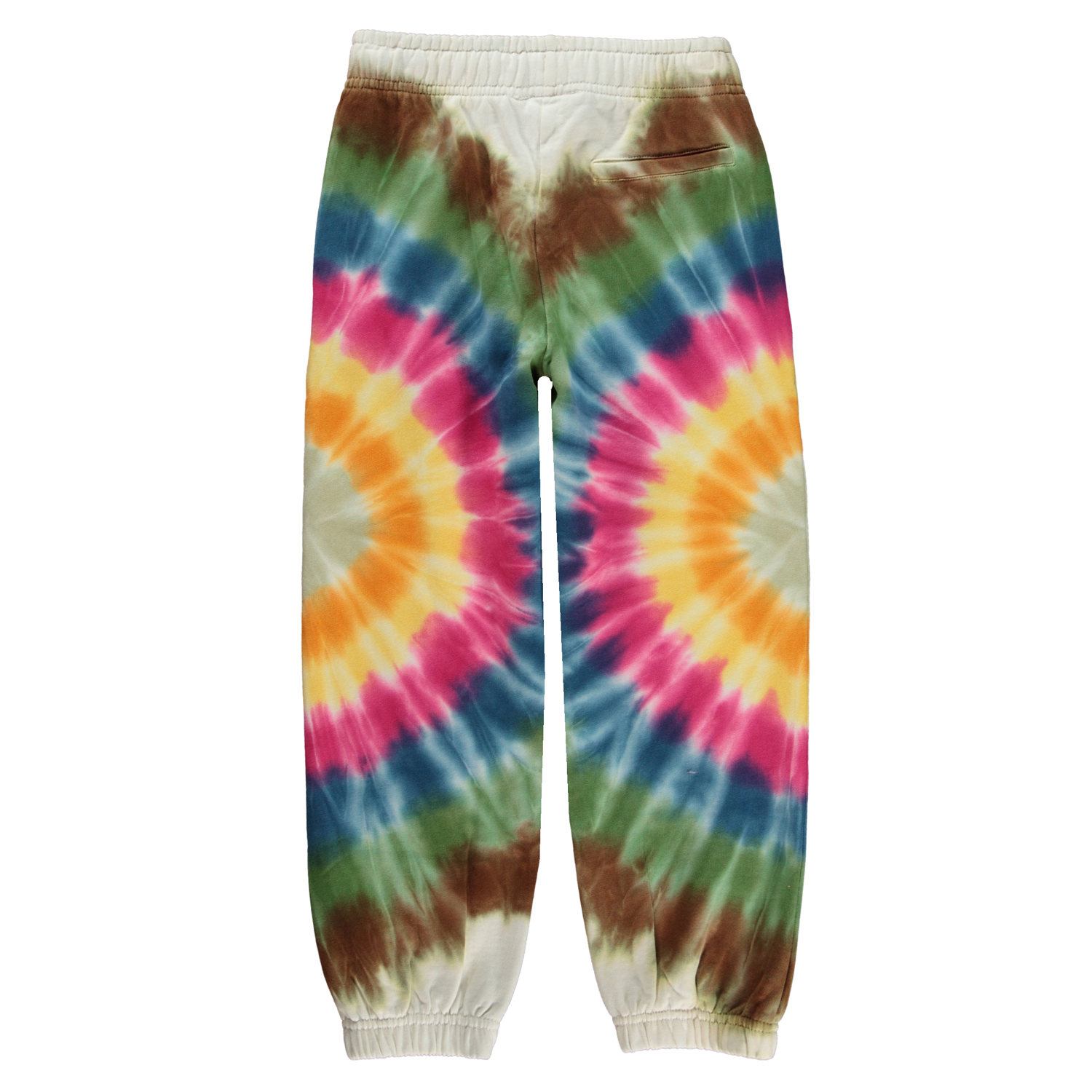 Adan - Ray Dye - White organic joggers in multi-collour tie-dye print ...