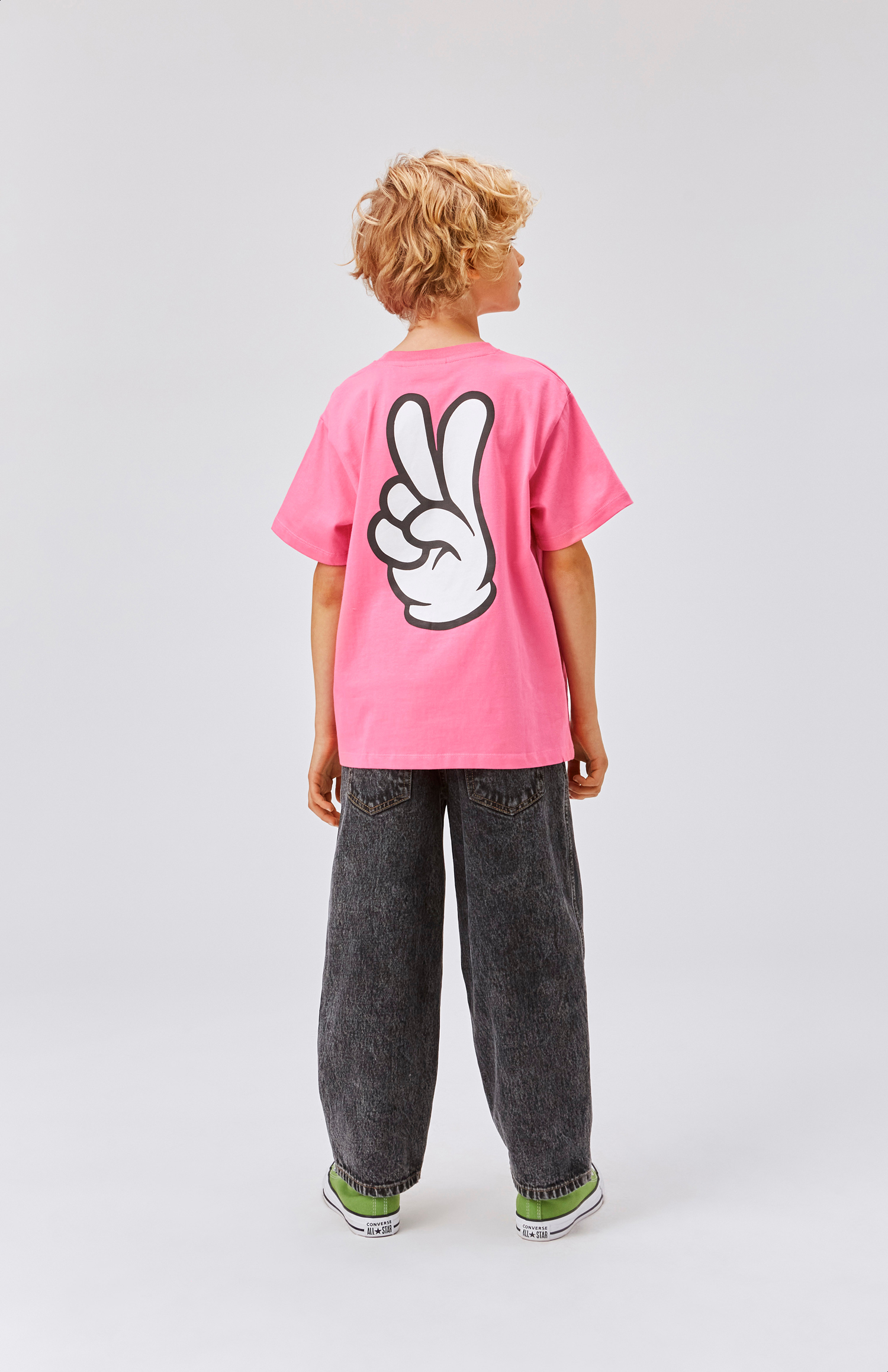 Aiden - Faded Black - Extra wide unisex jeans in black - Molo