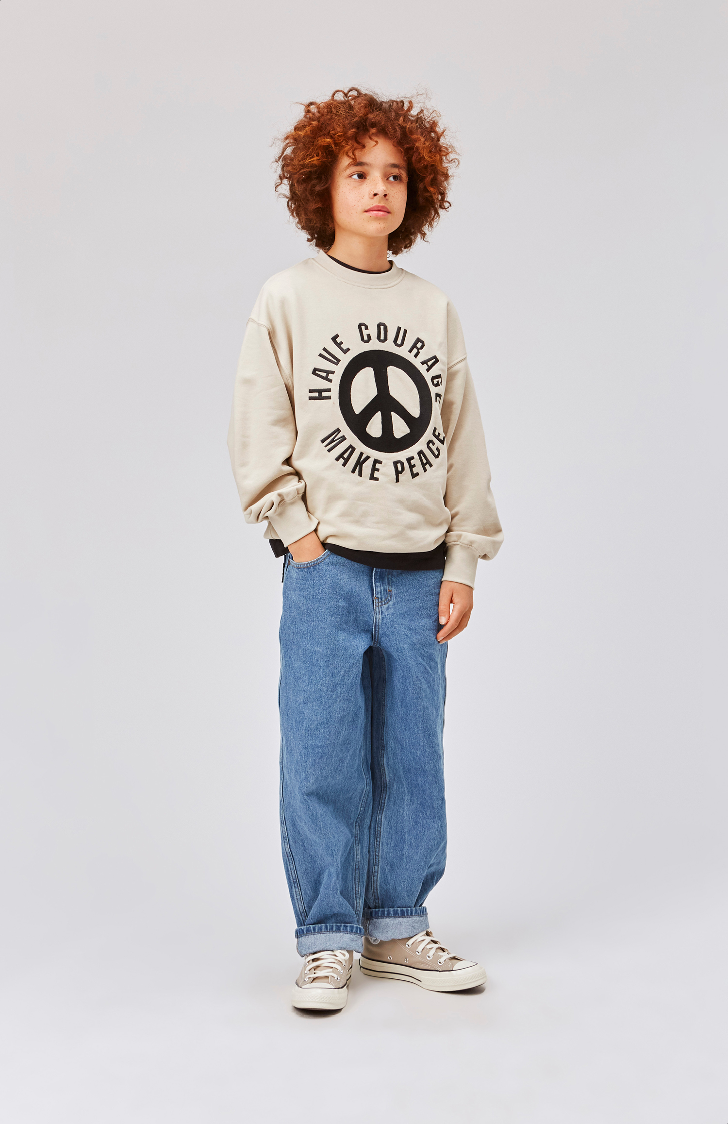 Aiden - Stone Denim - Extra wide unisex jeans in blue - Molo