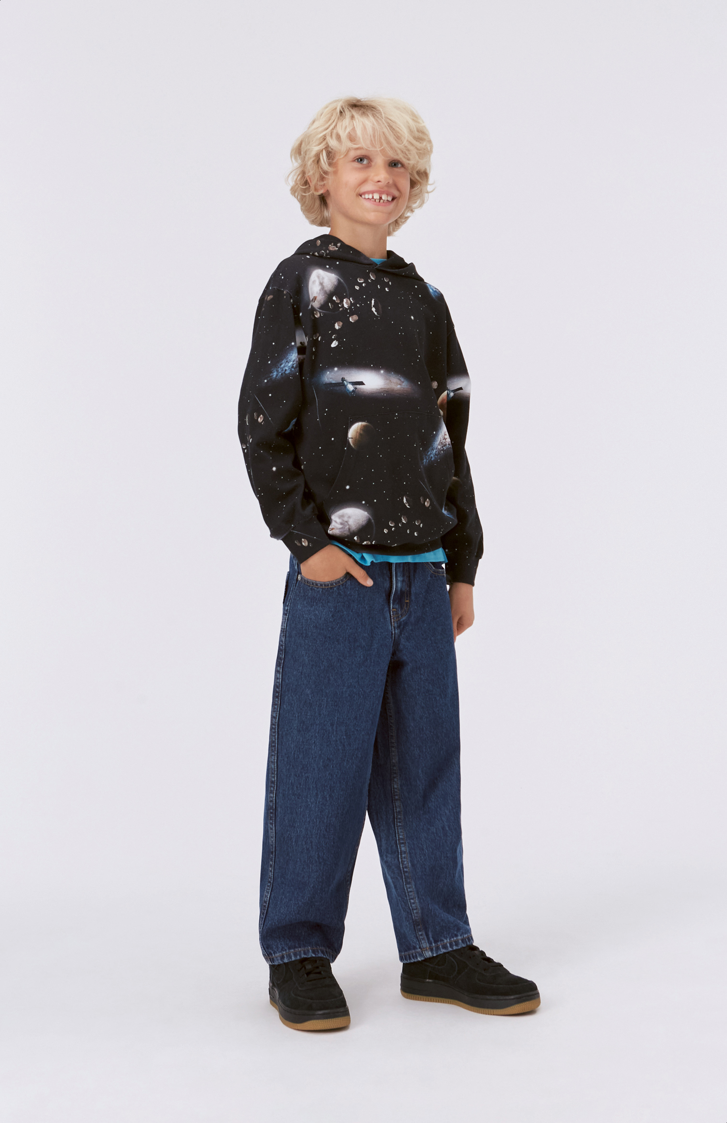 Aiden - Stone Denim - Blue jeans in loose fit in organic cotton - Molo