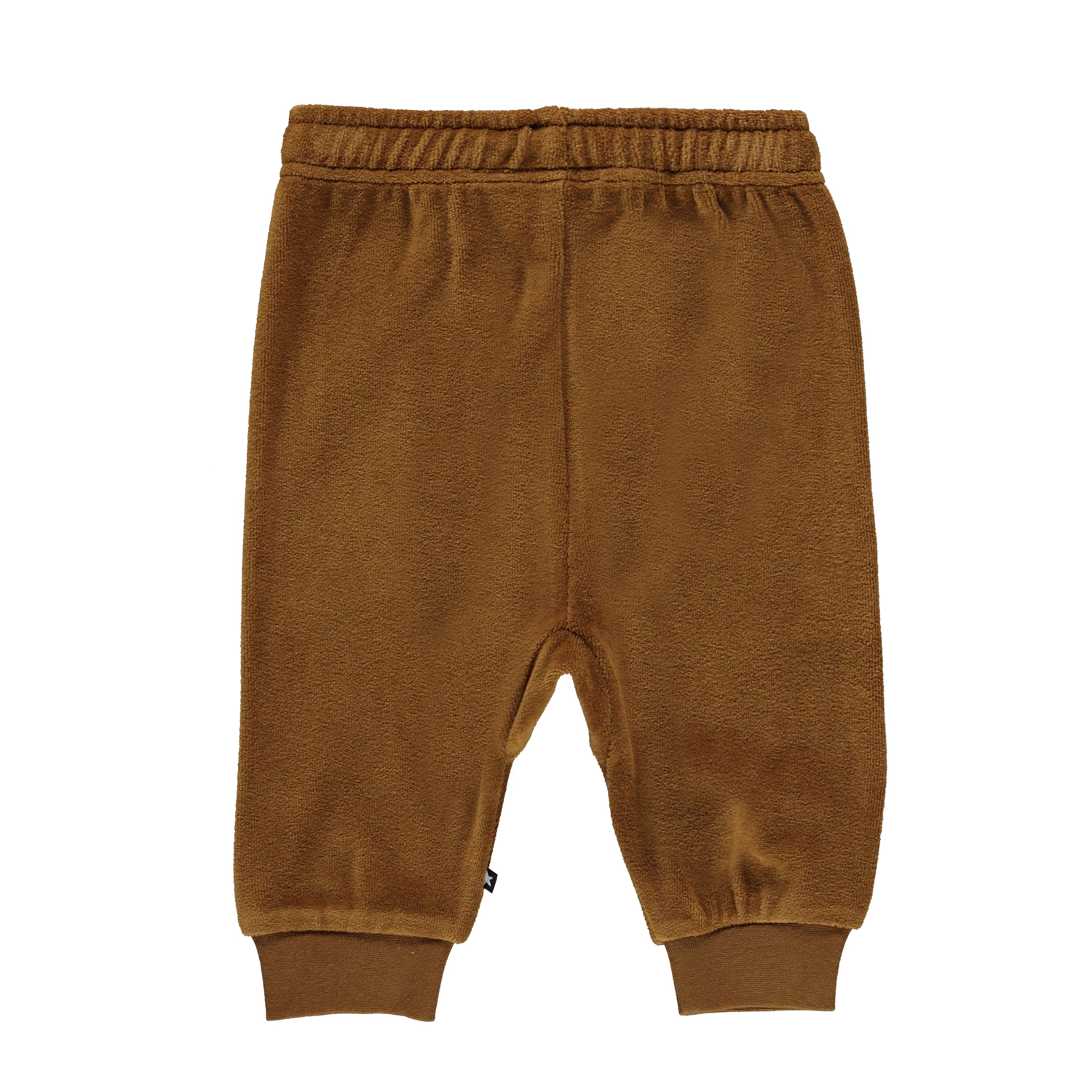 Sigo - Earthy - Brown organic velour baby trousers - Molo
