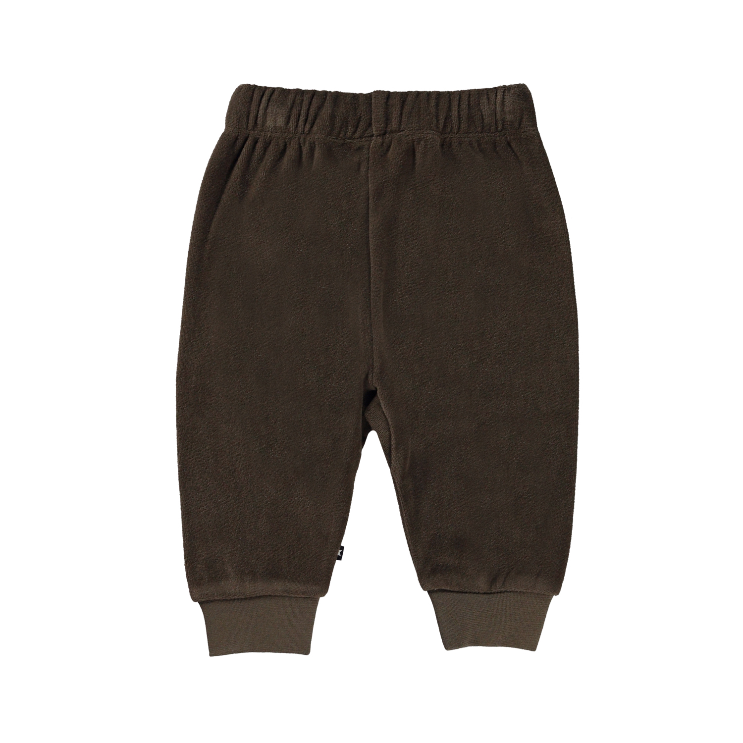 Sigo - Ground - Brown organic baby trousers in cotton velour - Molo