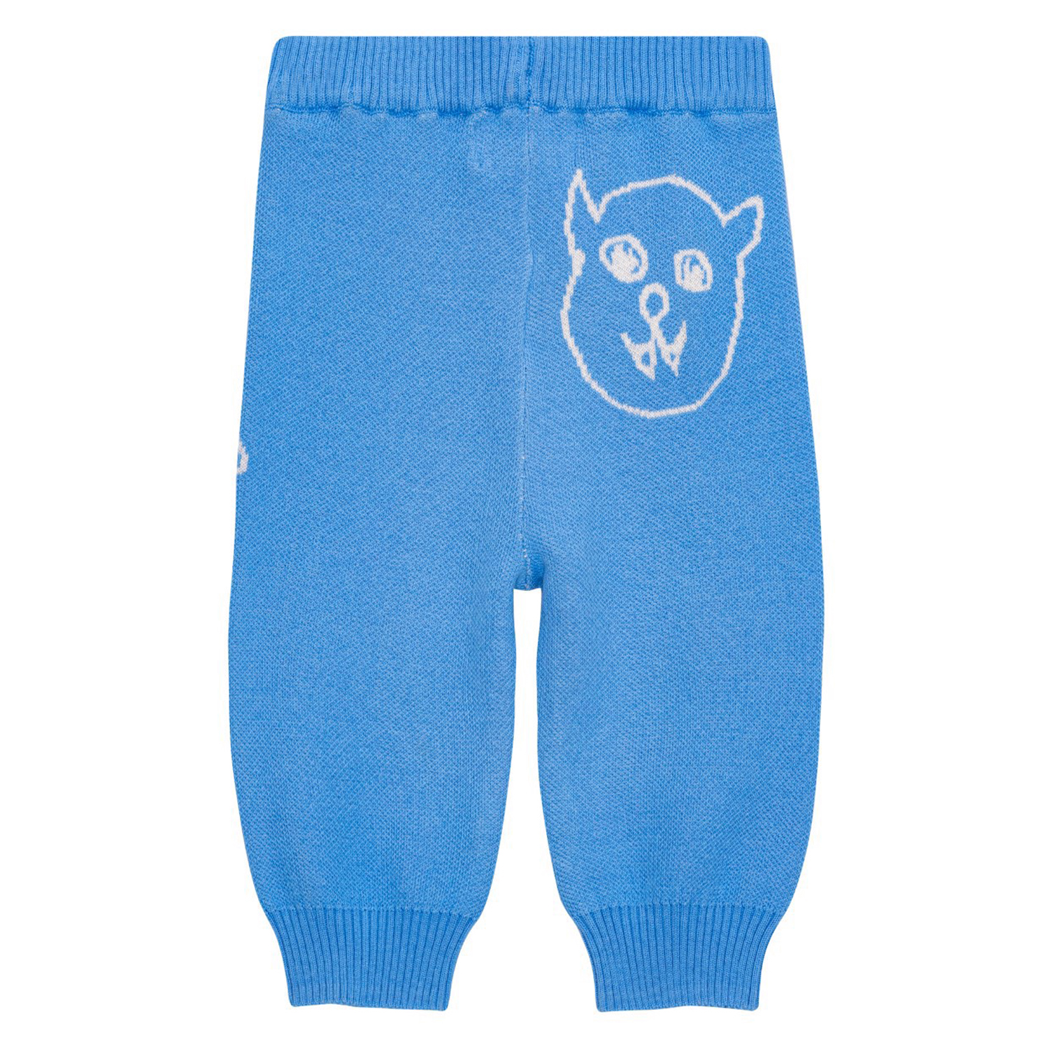Sol - Forget Me Not - Soft, blue knit trousers in organic cotton with ...