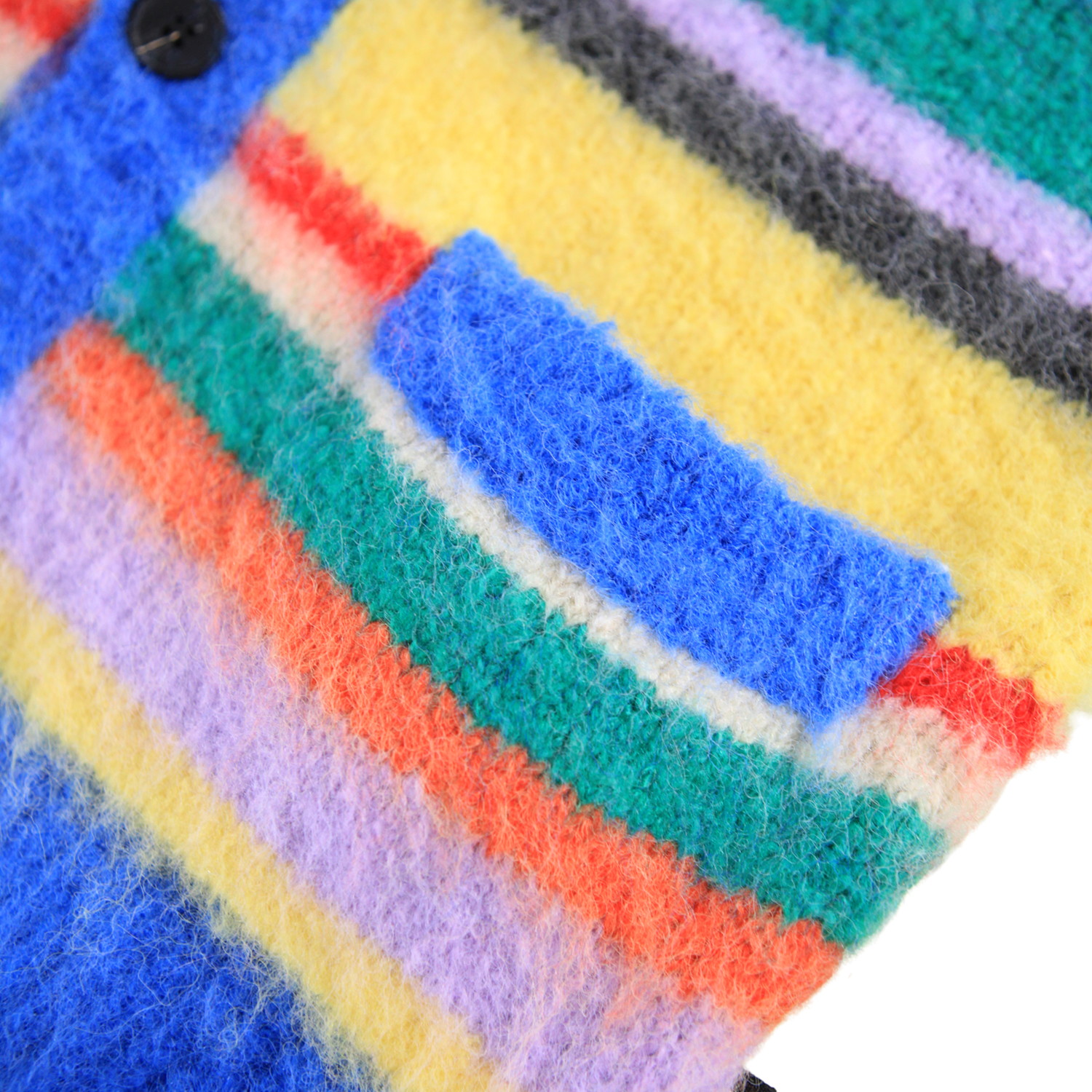 Brutus - Fuzzy Stripe - Fluffy multicolored striped cardigan for ...