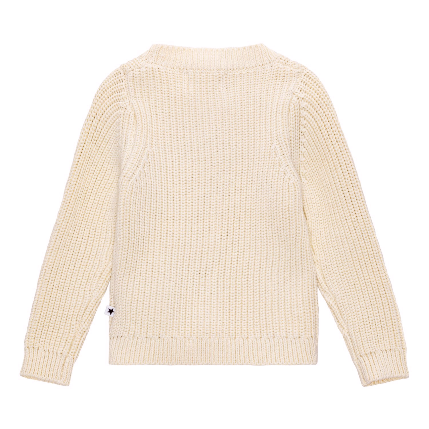 Gisella - Sea Shell - Off-white, classic knit cardigan in organic ...