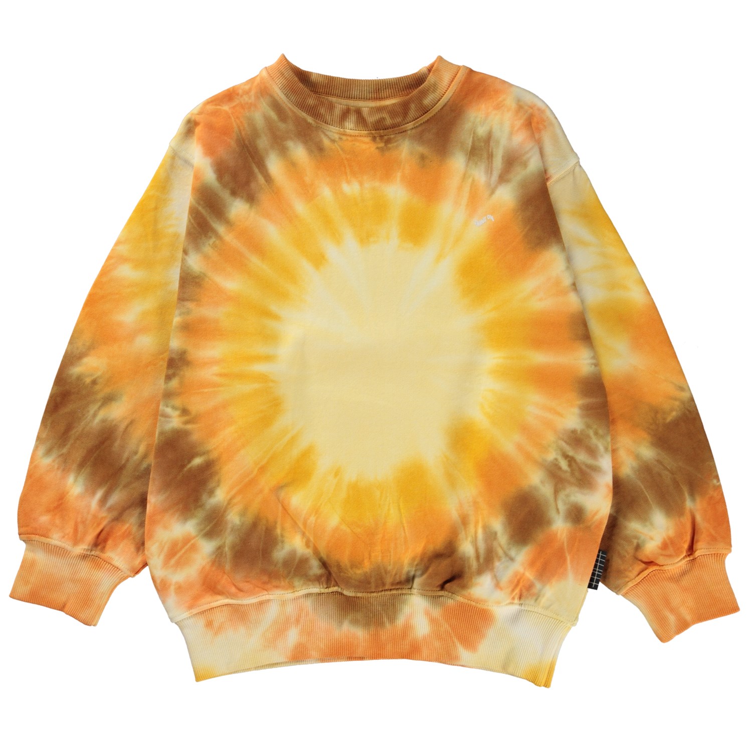 Monti - Sun Dye - Yellow organic sweatshirt with tie-dye sun print - Molo