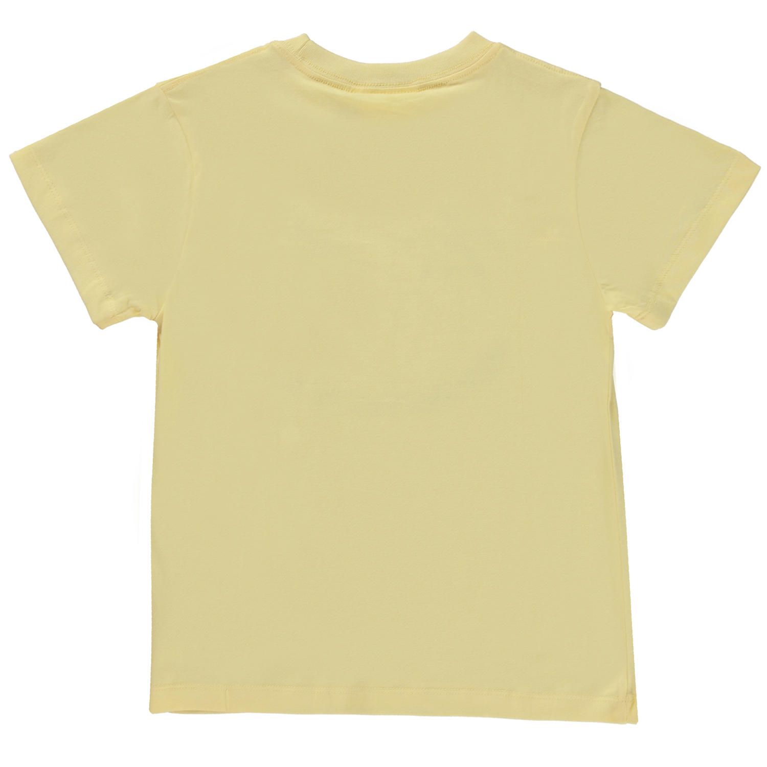 Rame - Popcorn - Gele biologische t-shirt met palmbomen smiley - Molo