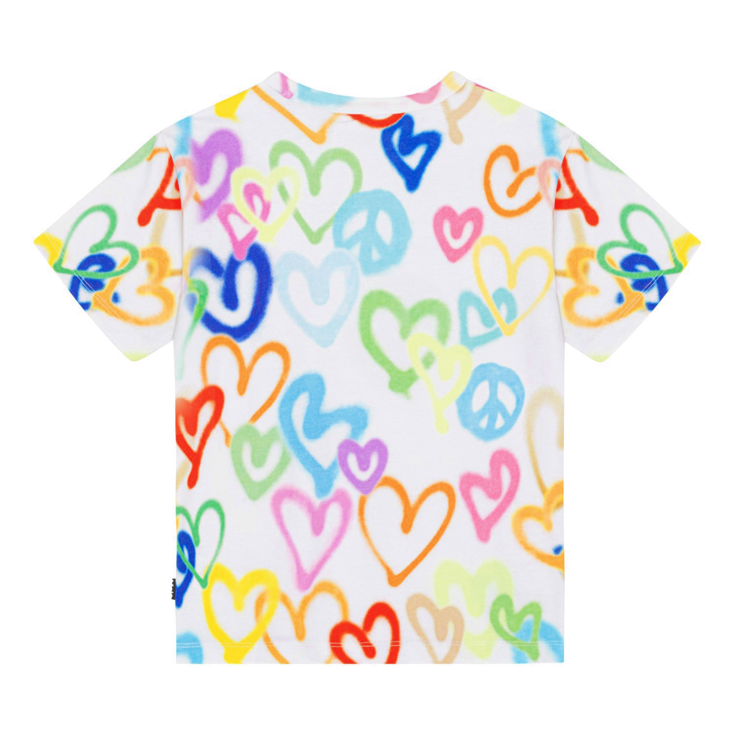 Riley - Variety Hearts - White, short sleeve t-shirt in organic cotton ...