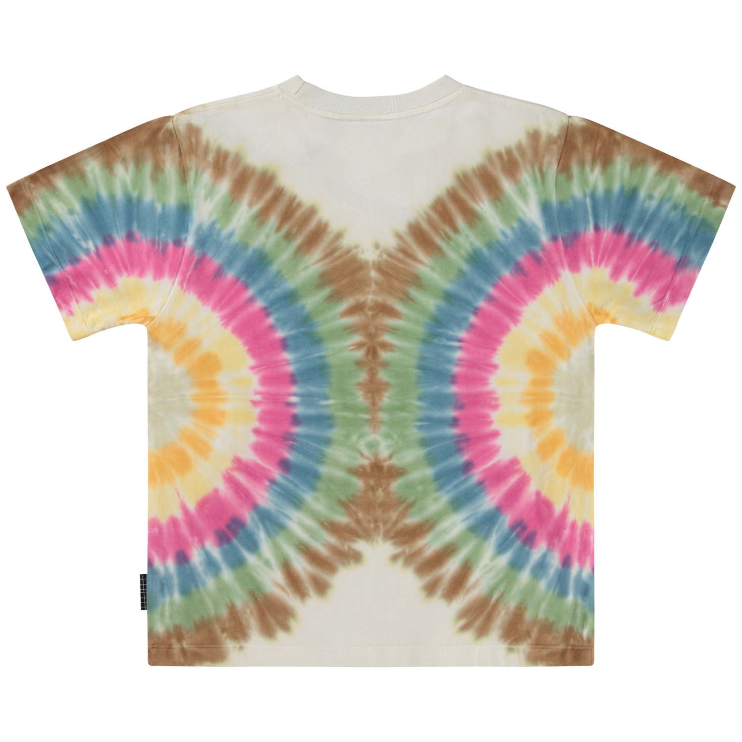 Rodney - Ray Dye - Multi-coloured organic t-shirt with placement tie ...