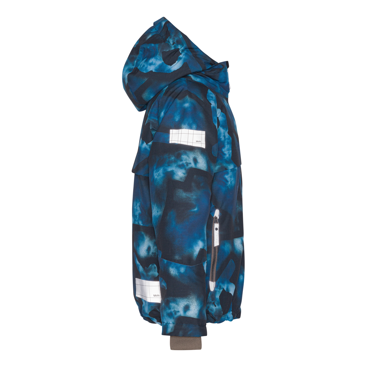 Castor - 360 Tie Dye - Gerecyclede winterjas in blauwe tie-dye - Molo