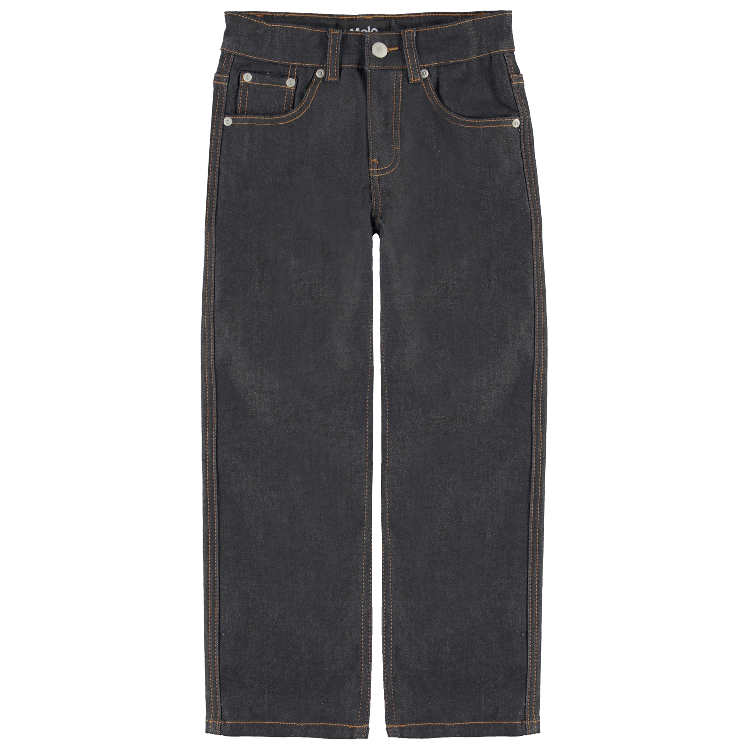 Andy - Raw Indigo Denim - Dark blue brown stiching denim jeans. - Molo