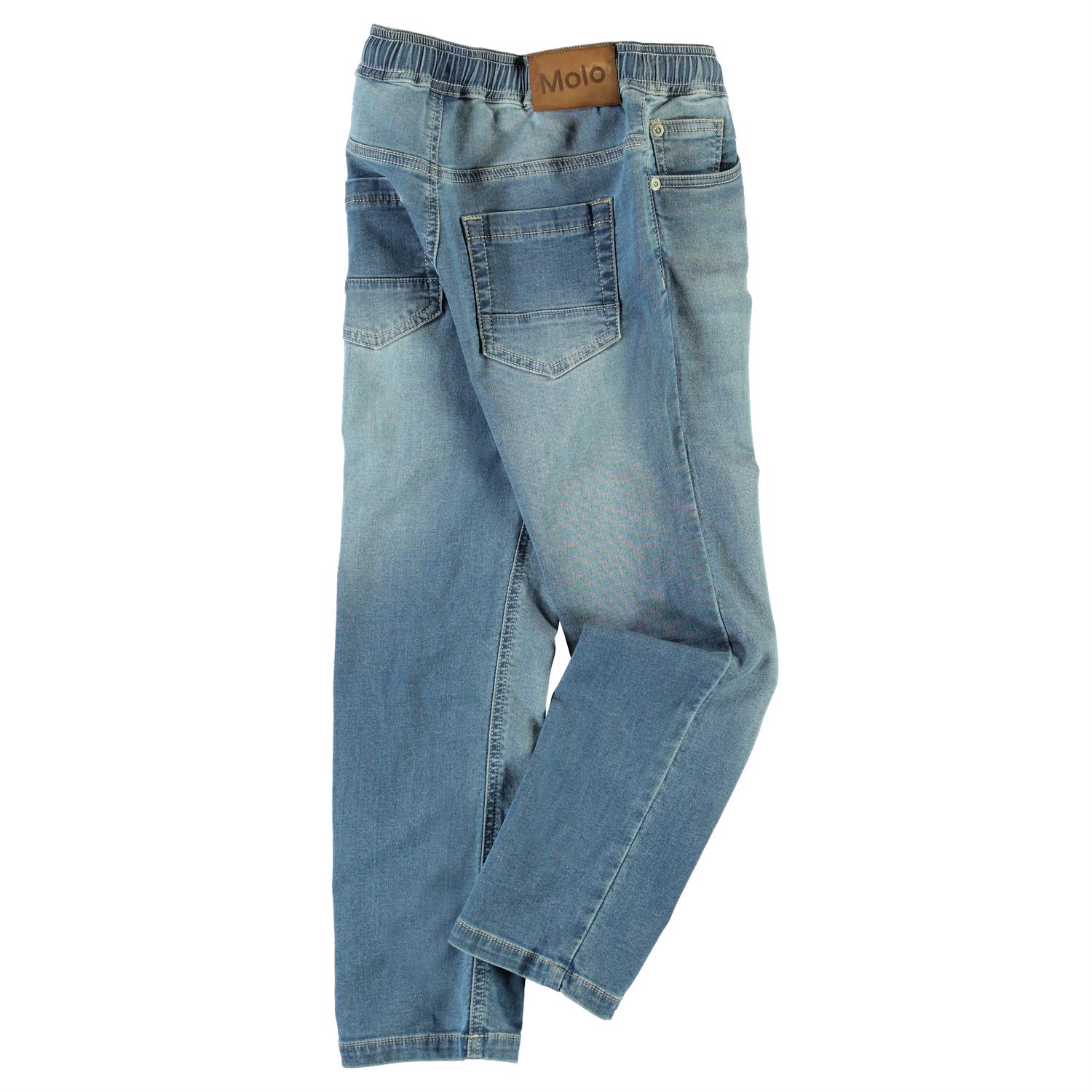 Augustino - Soft Denim Blue - Light blue jeans with ties - Molo