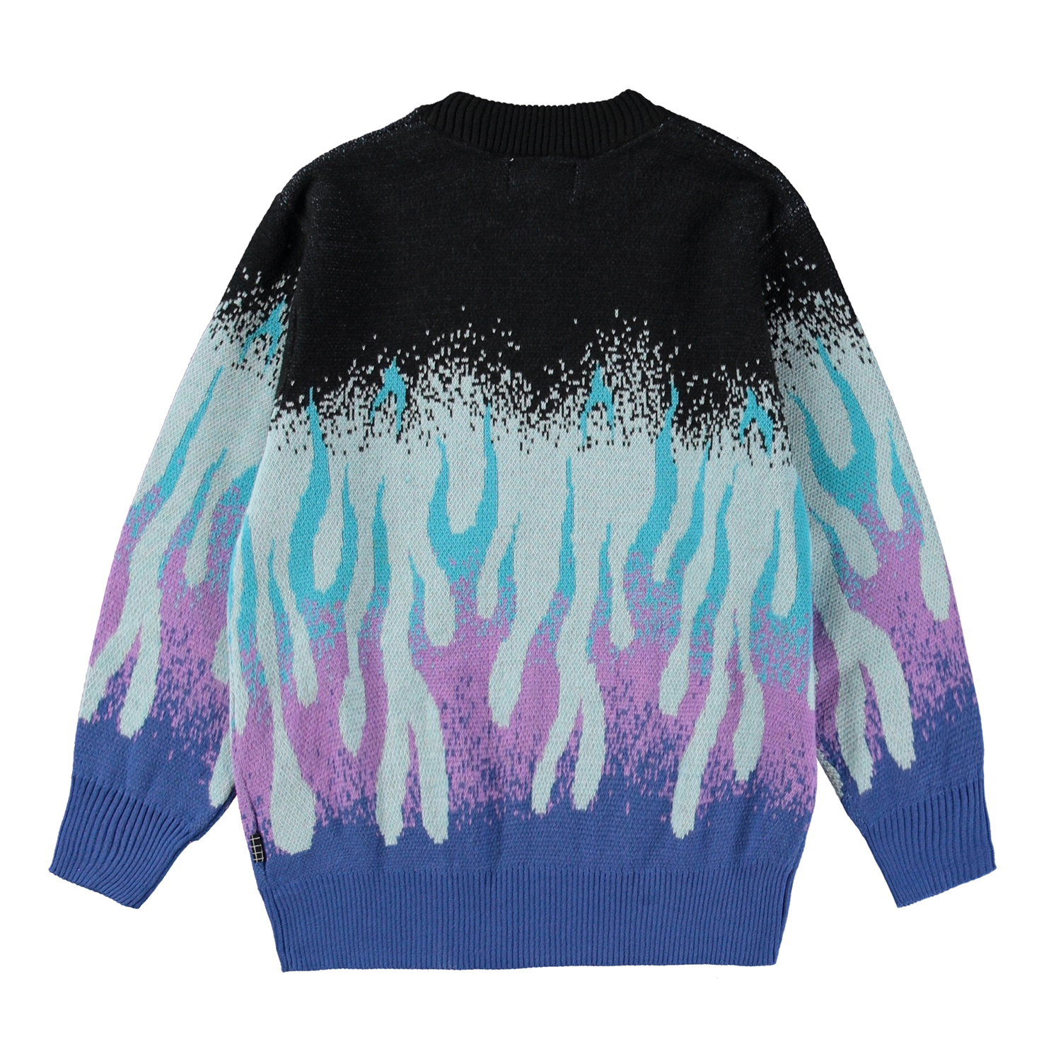 Bello - Blue Lit - Blue jersey with flame motif in graduated colours ...