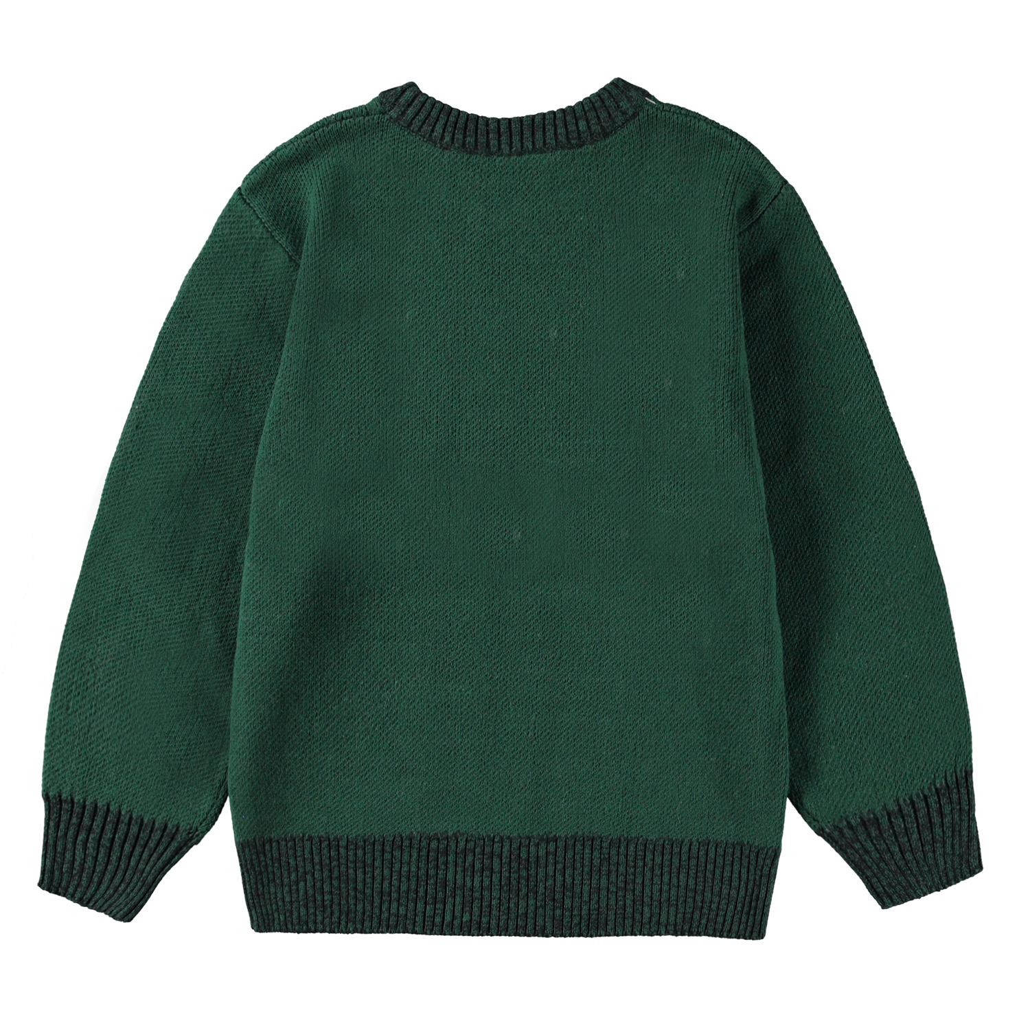 Bello - T-REX-Mas - Green knit jumper with Christmas tree and dinosaur ...