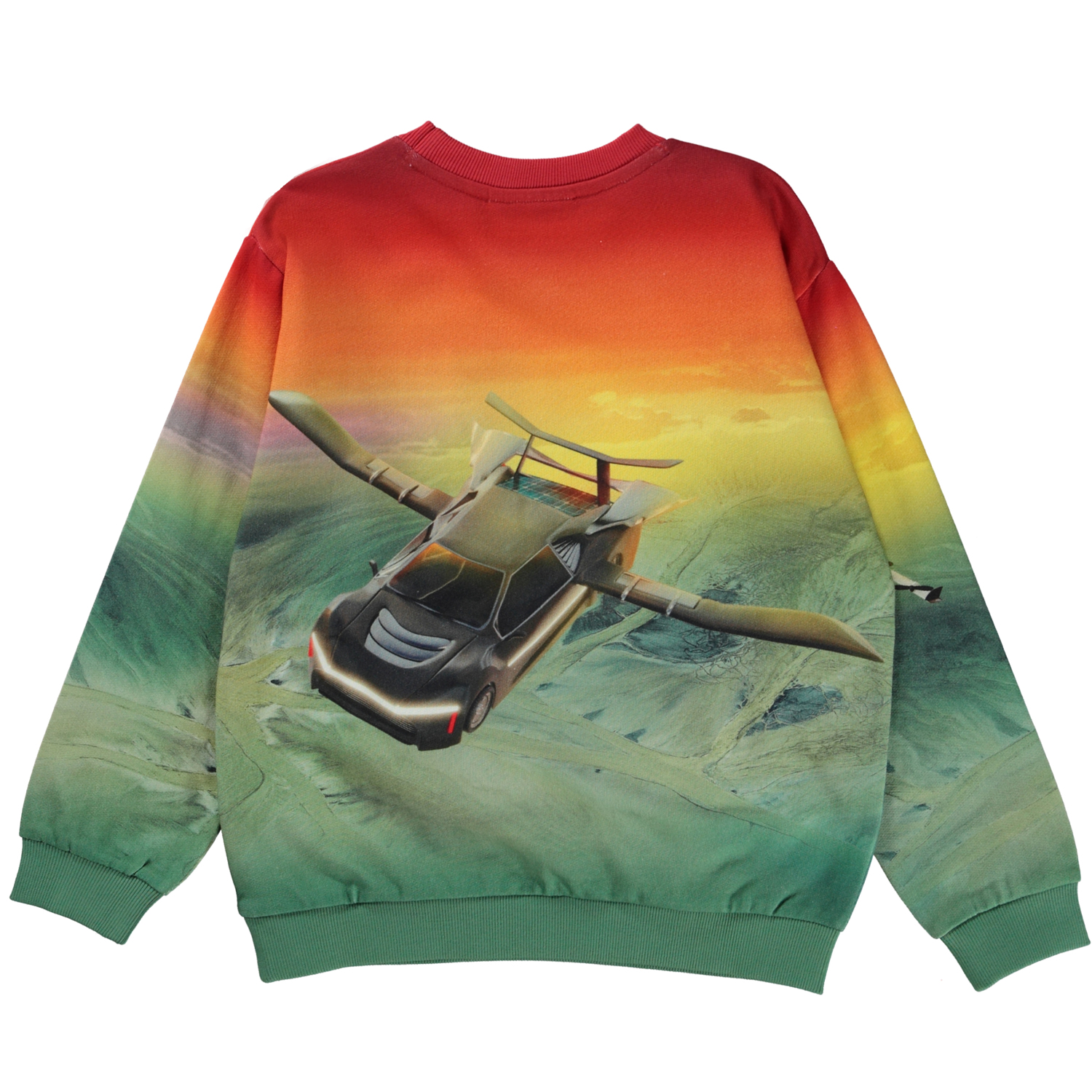 Miksi - Flying Cars - Organic sweatshirt with flying car print - Molo