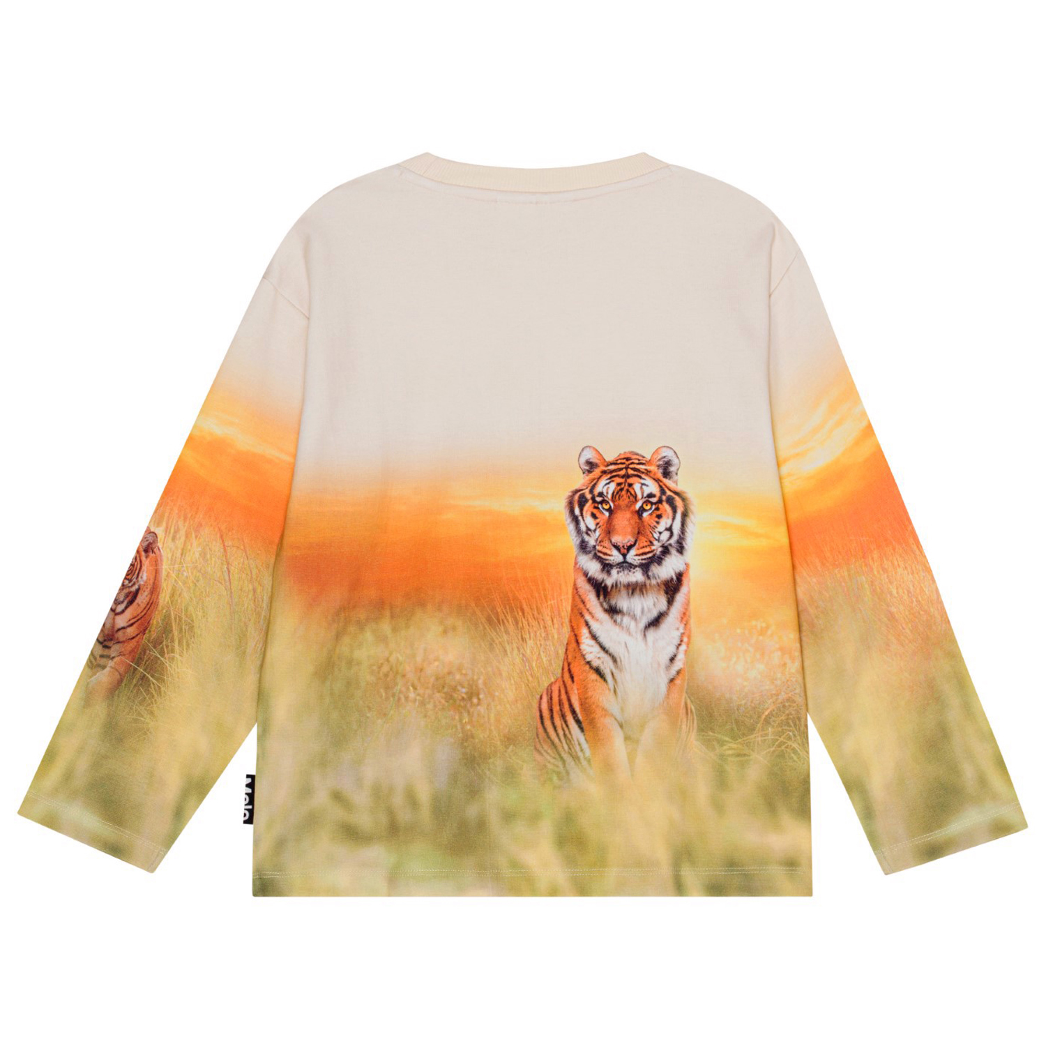Mountoo - Sunrise Tiger - Orange, organic sweatshirt with placement ...