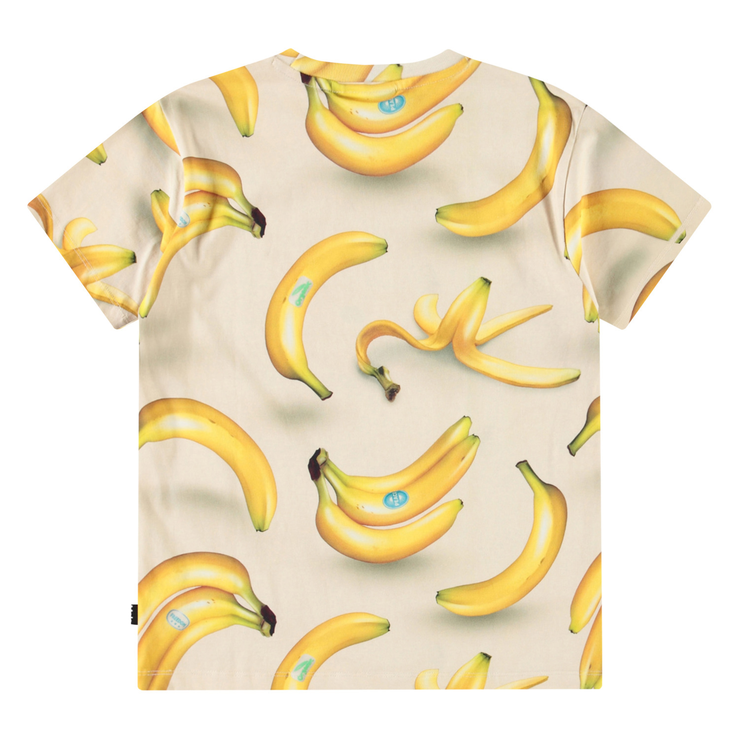 Riley - Bananas - Beige t-shirt with print for children in soft organic ...