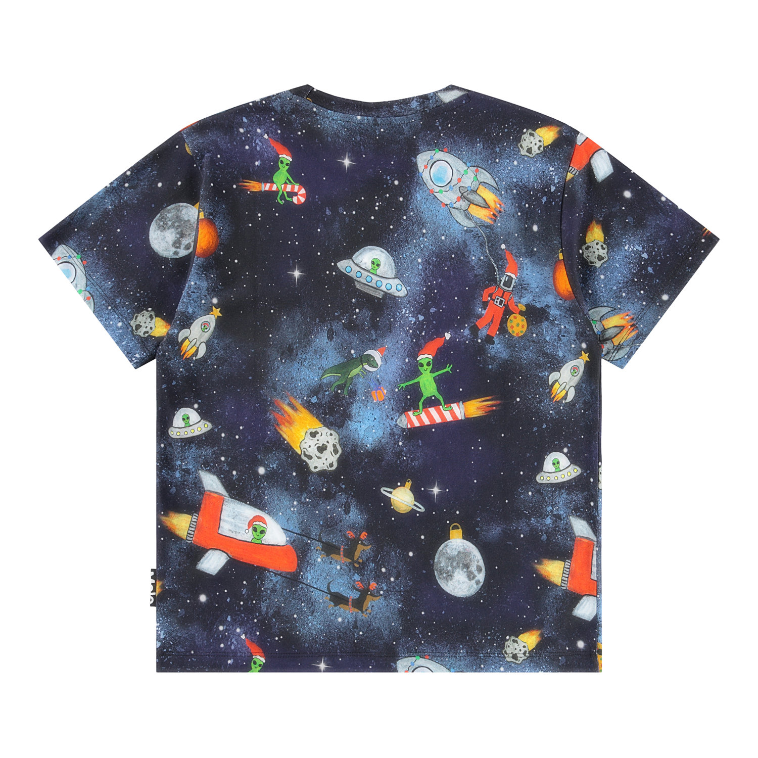 Riley - Space Holiday - Blue T-shirt for children made of soft organic ...