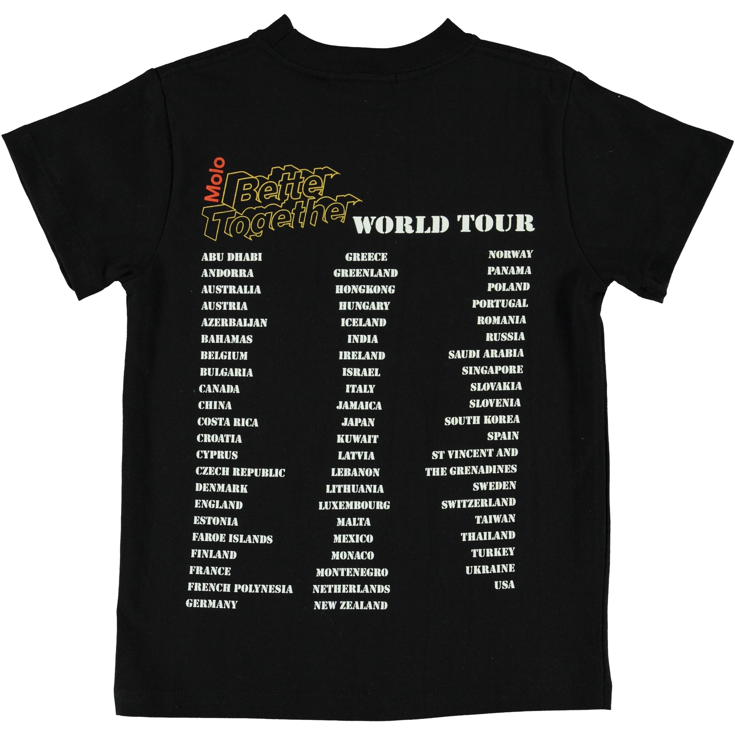 Road - World Tour - Black t-shirt with world tour print - Molo
